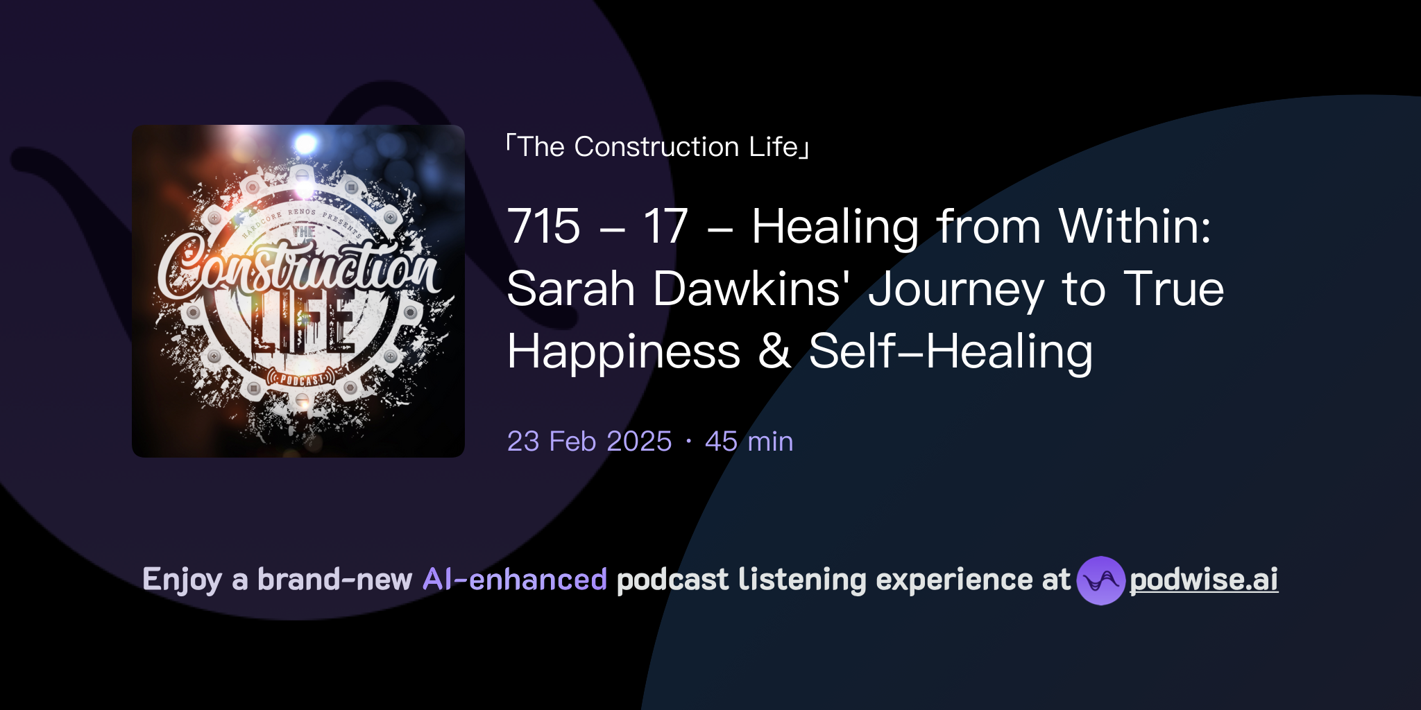 715 - 17 - Healing from Within: Sarah Dawkins' Journey to True Happiness & Self-Healing | The ...