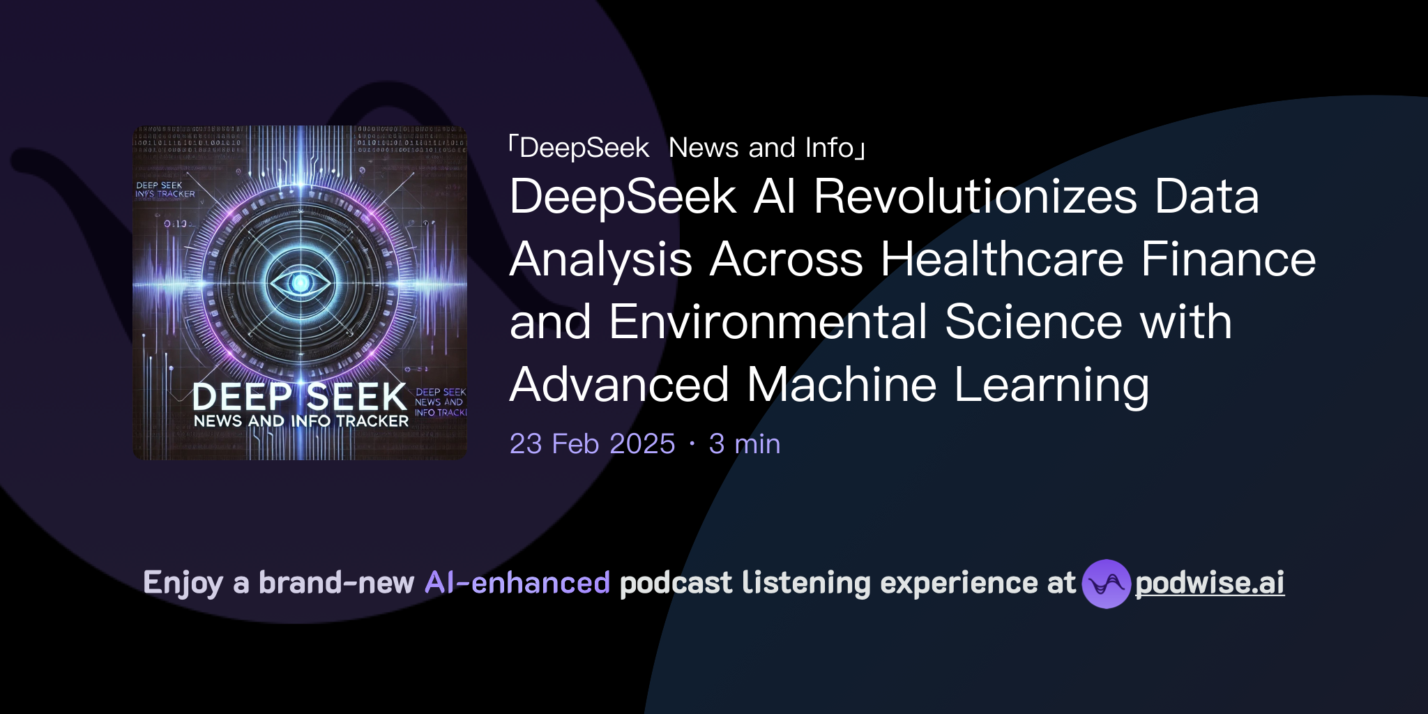DeepSeek AI Revolutionizes Data Analysis Across Healthcare Finance and Environmental Science ...