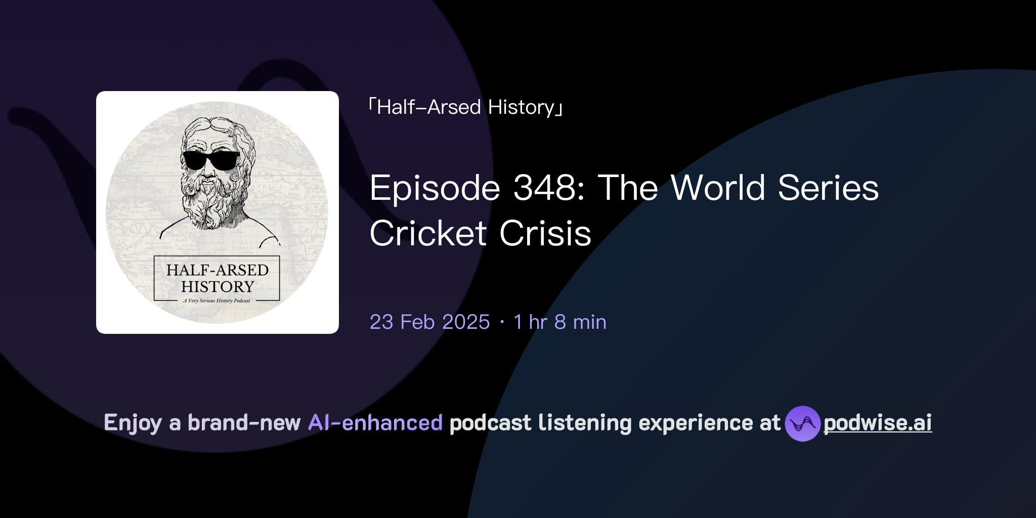 Episode 348: The World Series Cricket Crisis | Half-Arsed History | Podwise