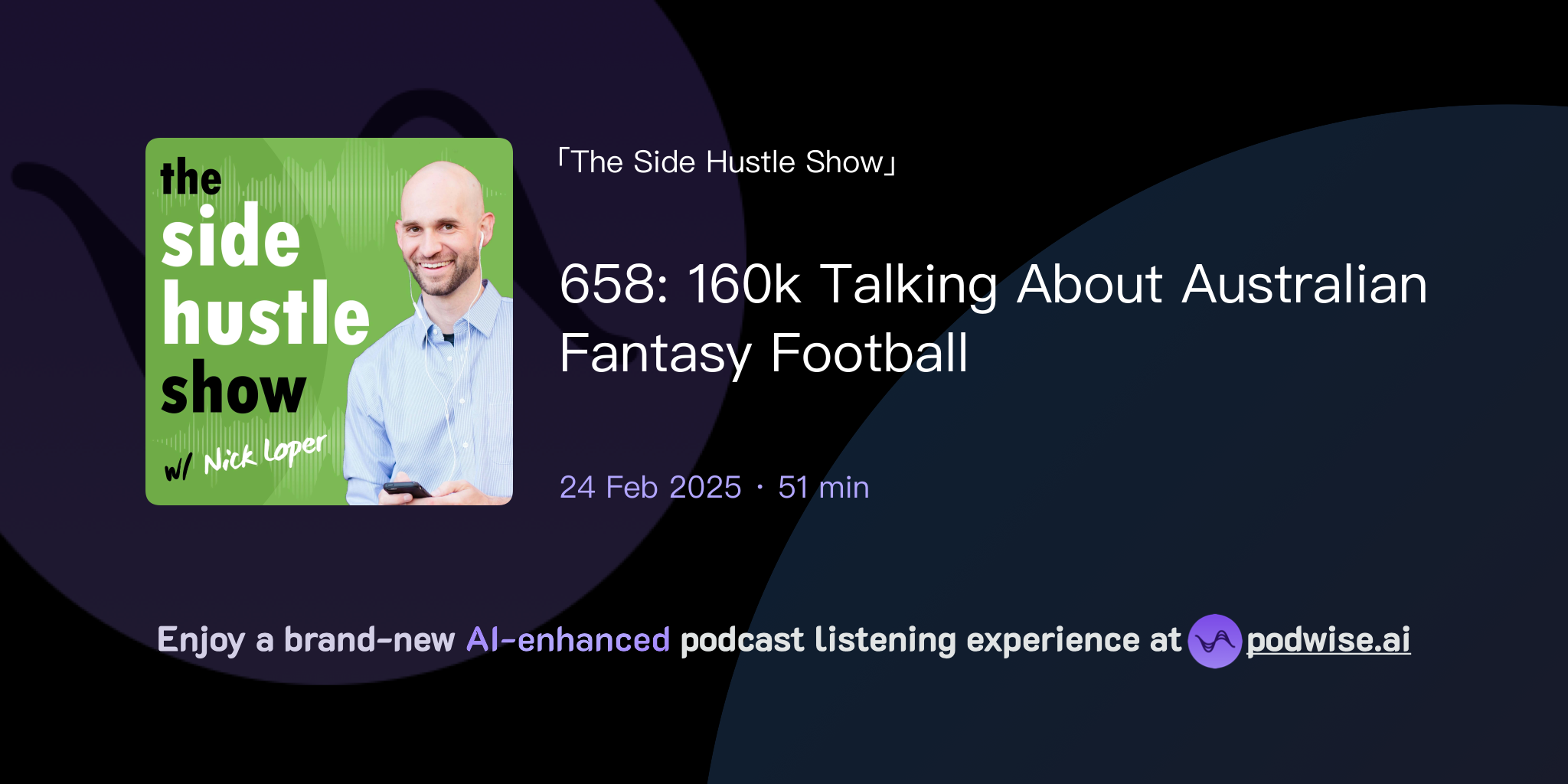 658: 160k Talking About Australian Fantasy Football | The Side Hustle ...