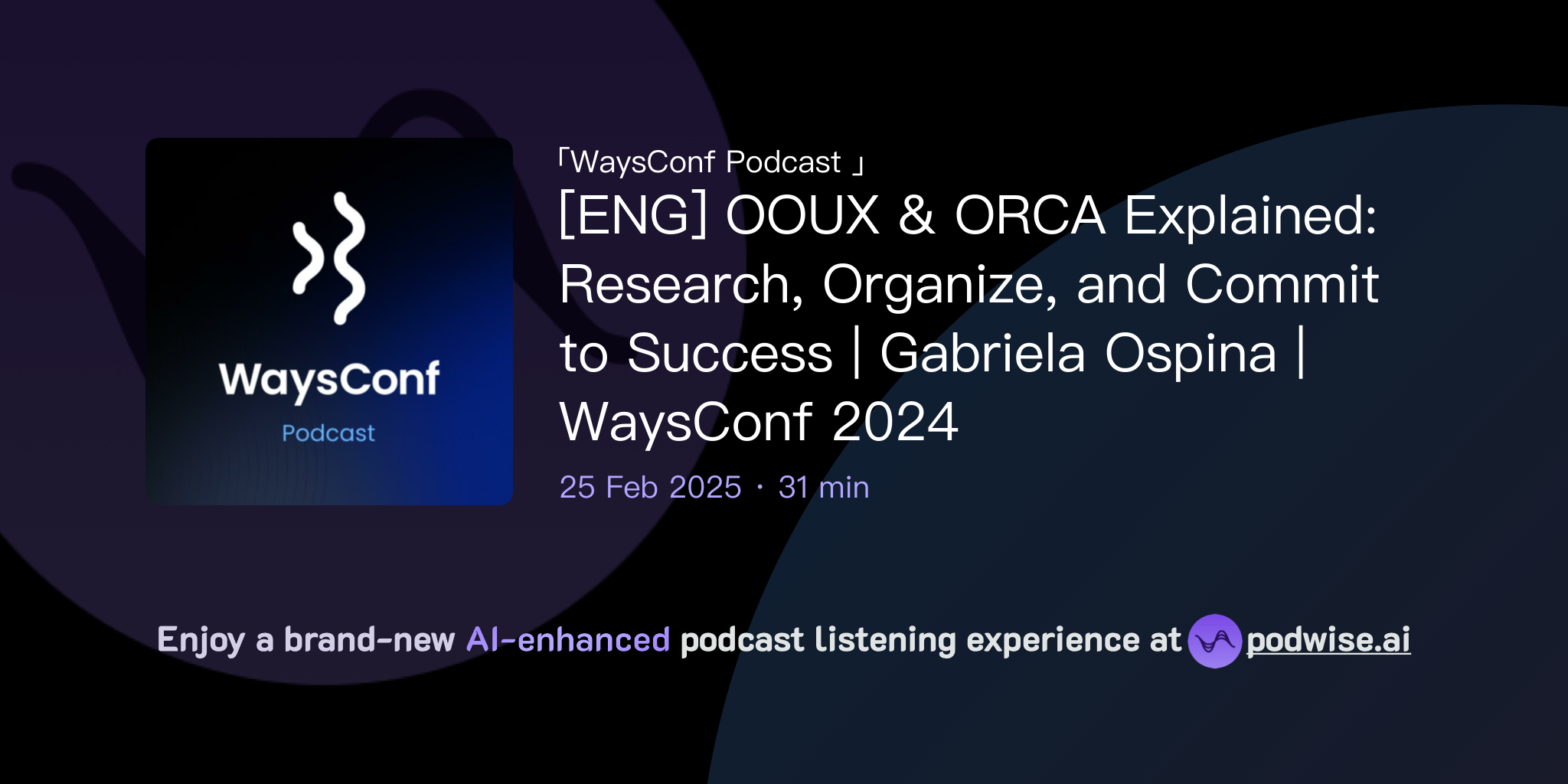 [ENG] OOUX & ORCA Explained: Research, Organize, and Commit to Success | Gabriela Ospina ...