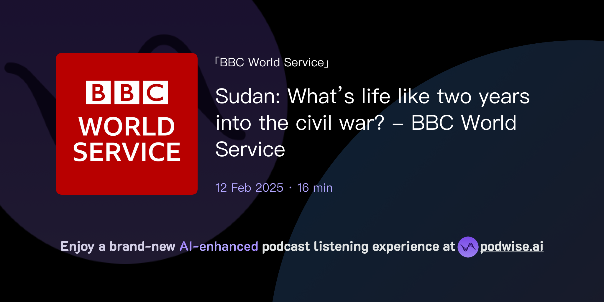 Sudan: What’s life like two years into the civil war? - BBC World Service | BBC World Service ...