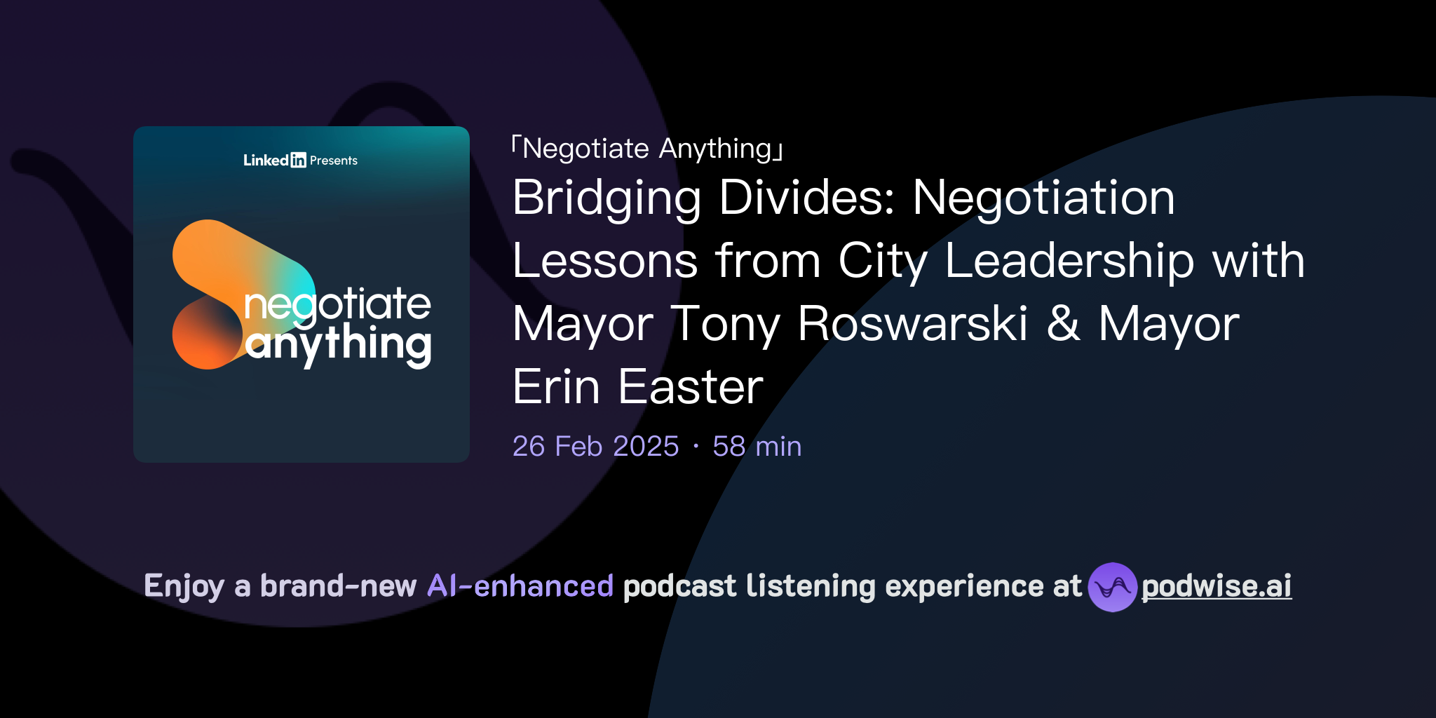 Bridging Divides: Negotiation Lessons from City Leadership with Mayor Tony Roswarski & Mayor ...