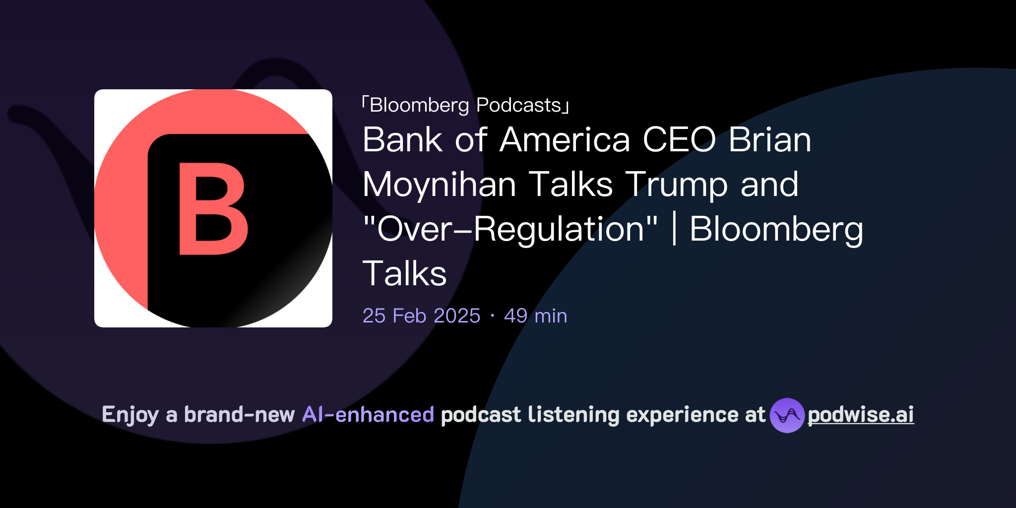 Bank of America CEO Brian Moynihan Talks Trump and "Over-Regulation ...