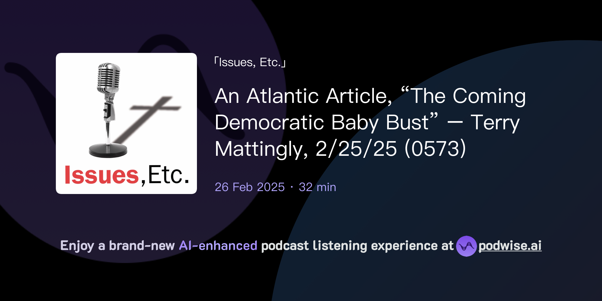 An Atlantic Article, “The Coming Democratic Baby Bust” – Terry Mattingly, 2/25/25 (0573 ...