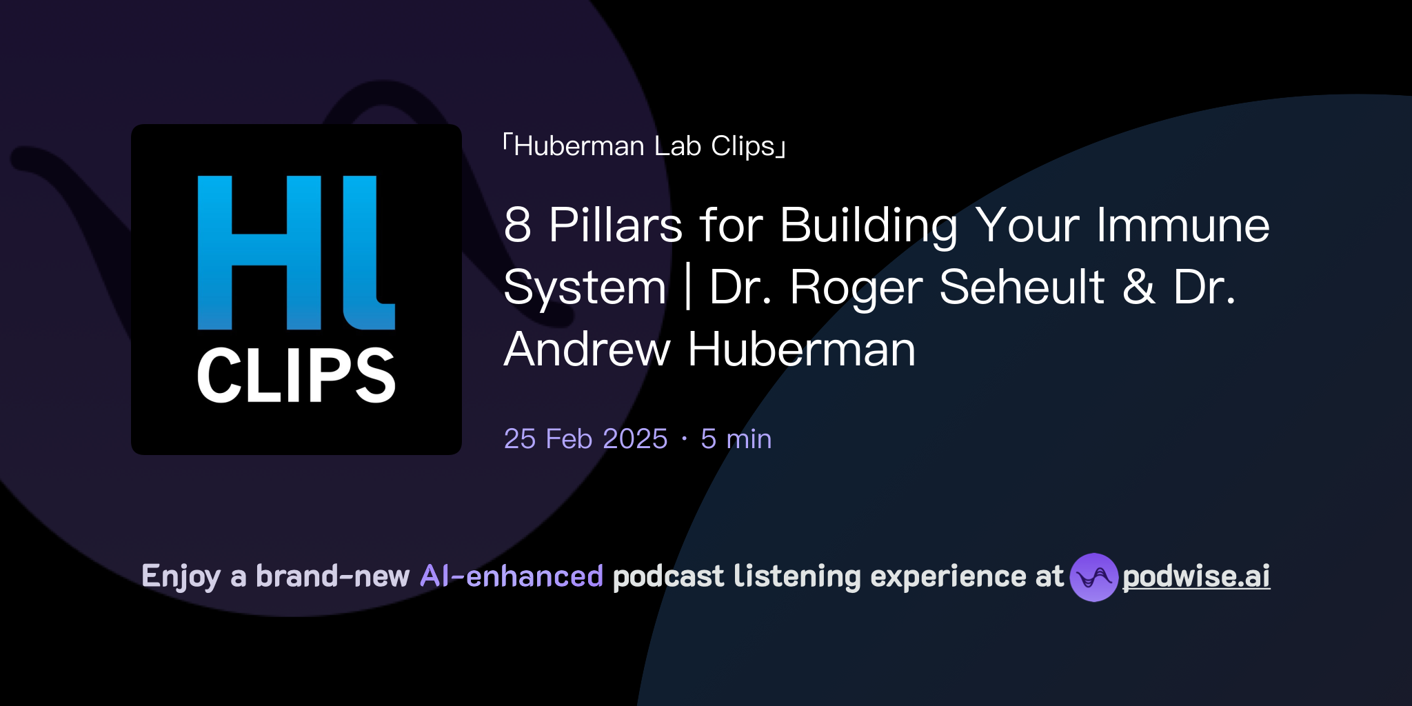 8 Pillars for Building Your Immune System | Dr. Roger Seheult & Dr. Andrew Huberman | Huberman ...