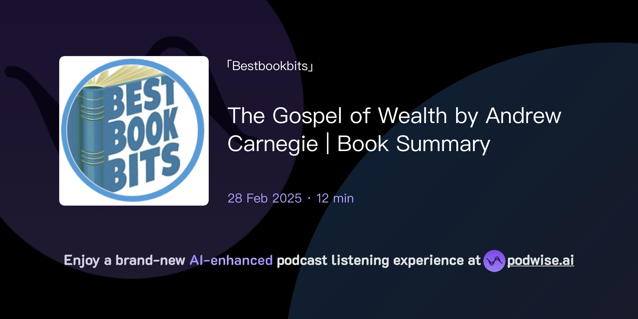 The Gospel of Wealth by Andrew Carnegie | Book Summary | Bestbookbits ...