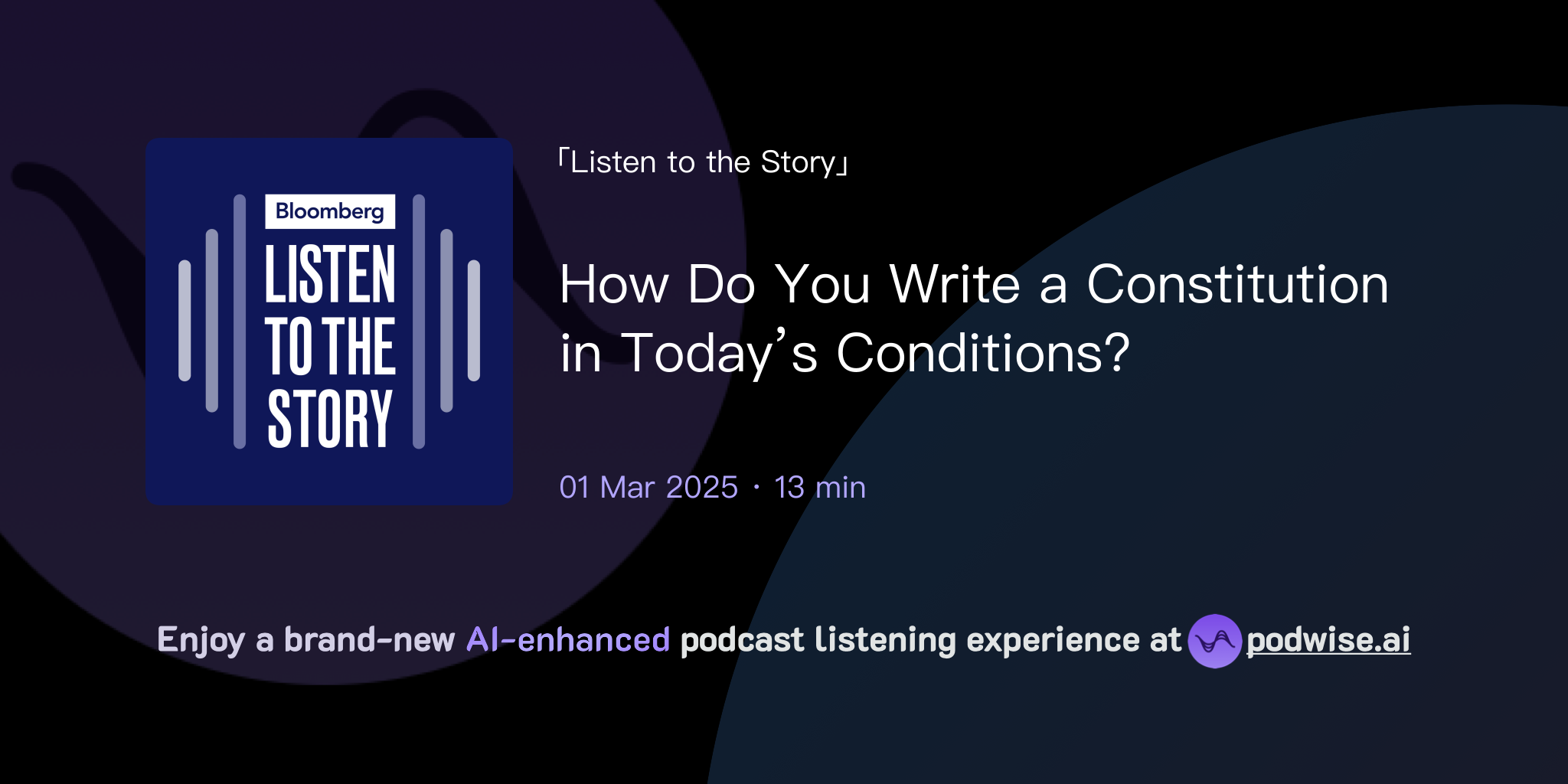 How Do You Write a Constitution in Today’s Conditions? | Listen to the ...
