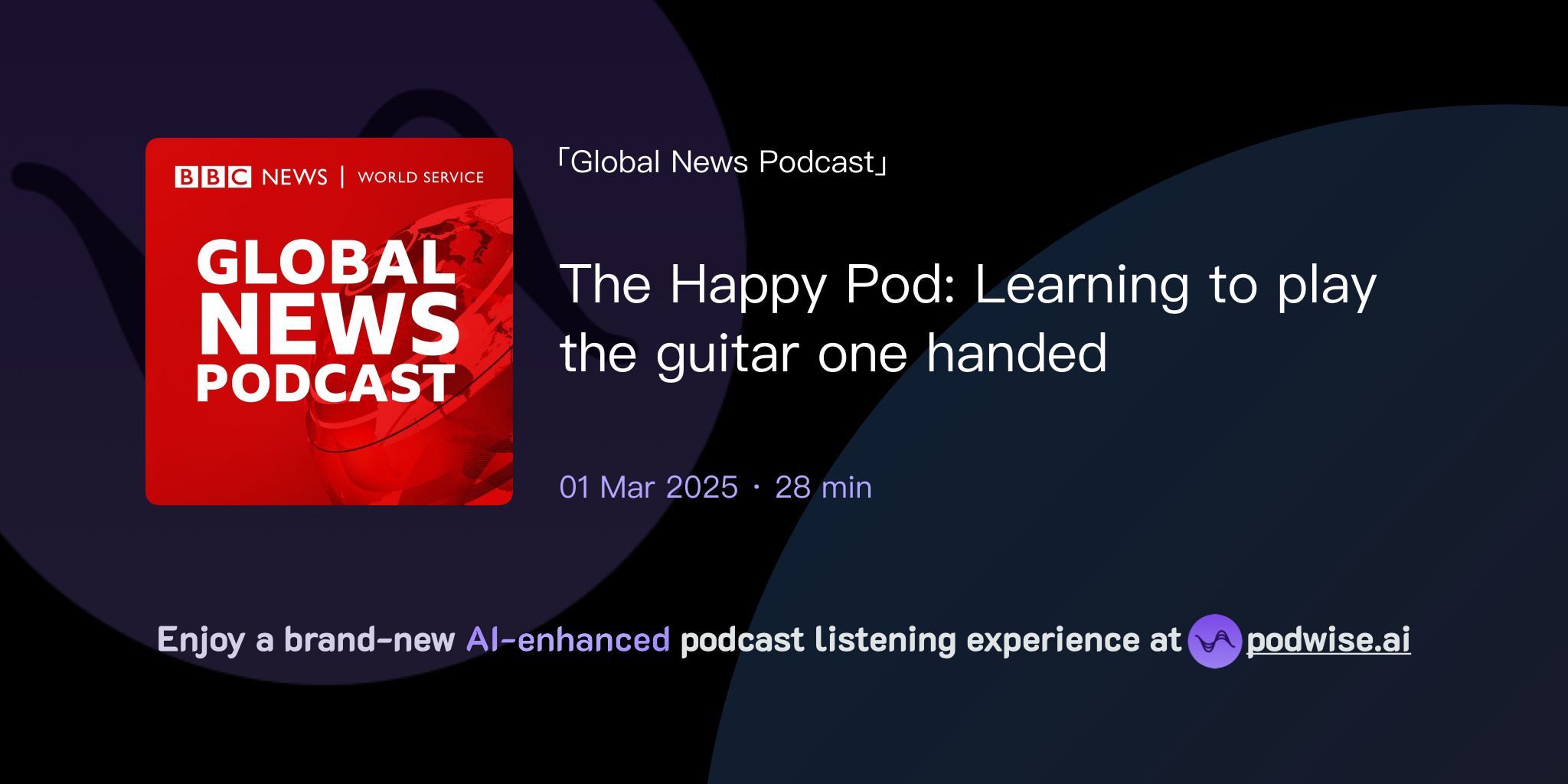 The Happy Pod: Learning to play the guitar one handed | Global News ...