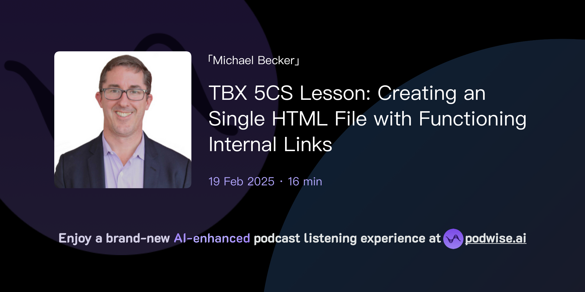 TBX 5CS Lesson: Creating an Single HTML File with Functioning Internal Links | Michael Becker ...