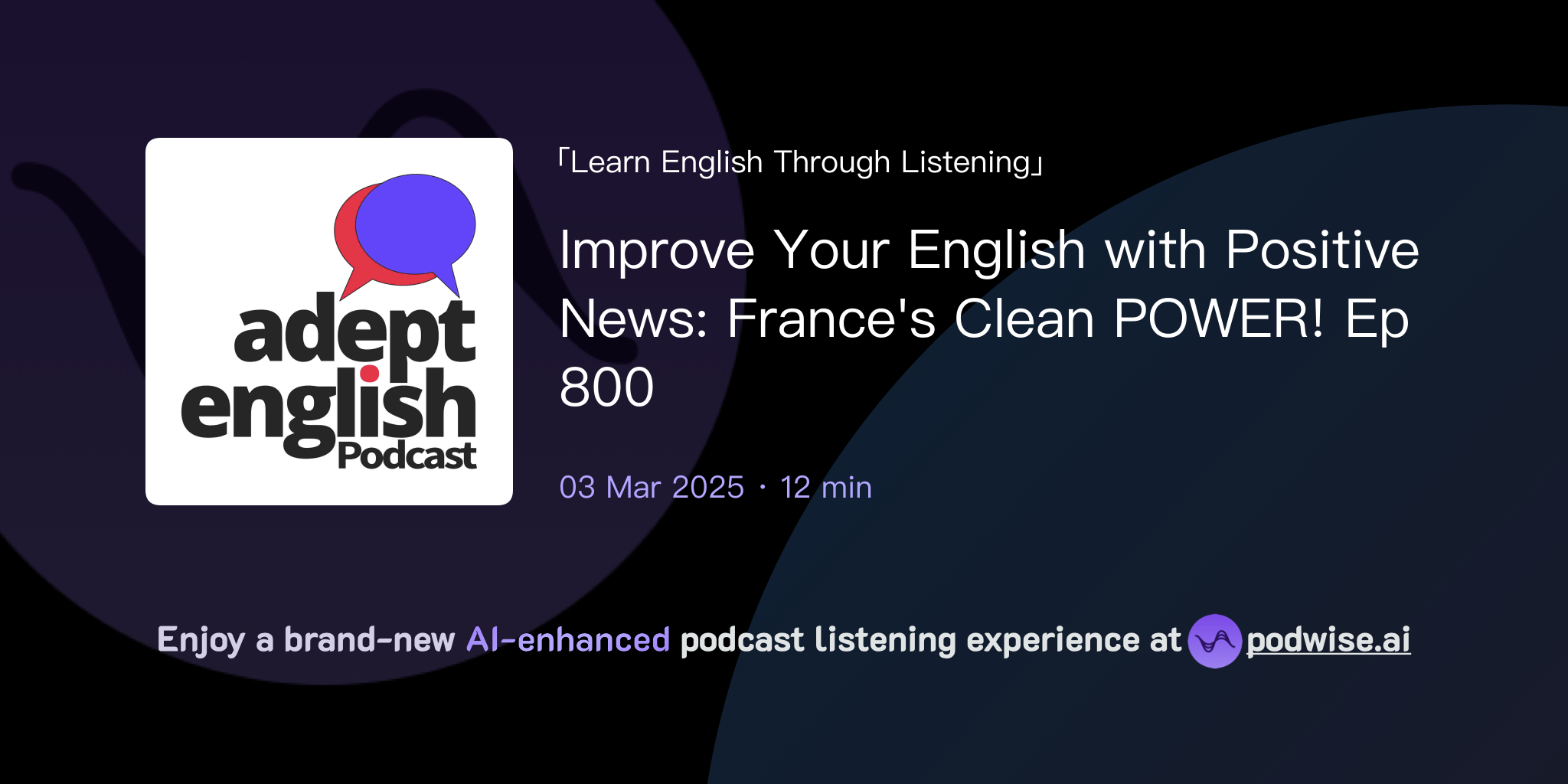 Improve Your English with Positive News: France's Clean POWER! Ep 800 | Learn English Through ...