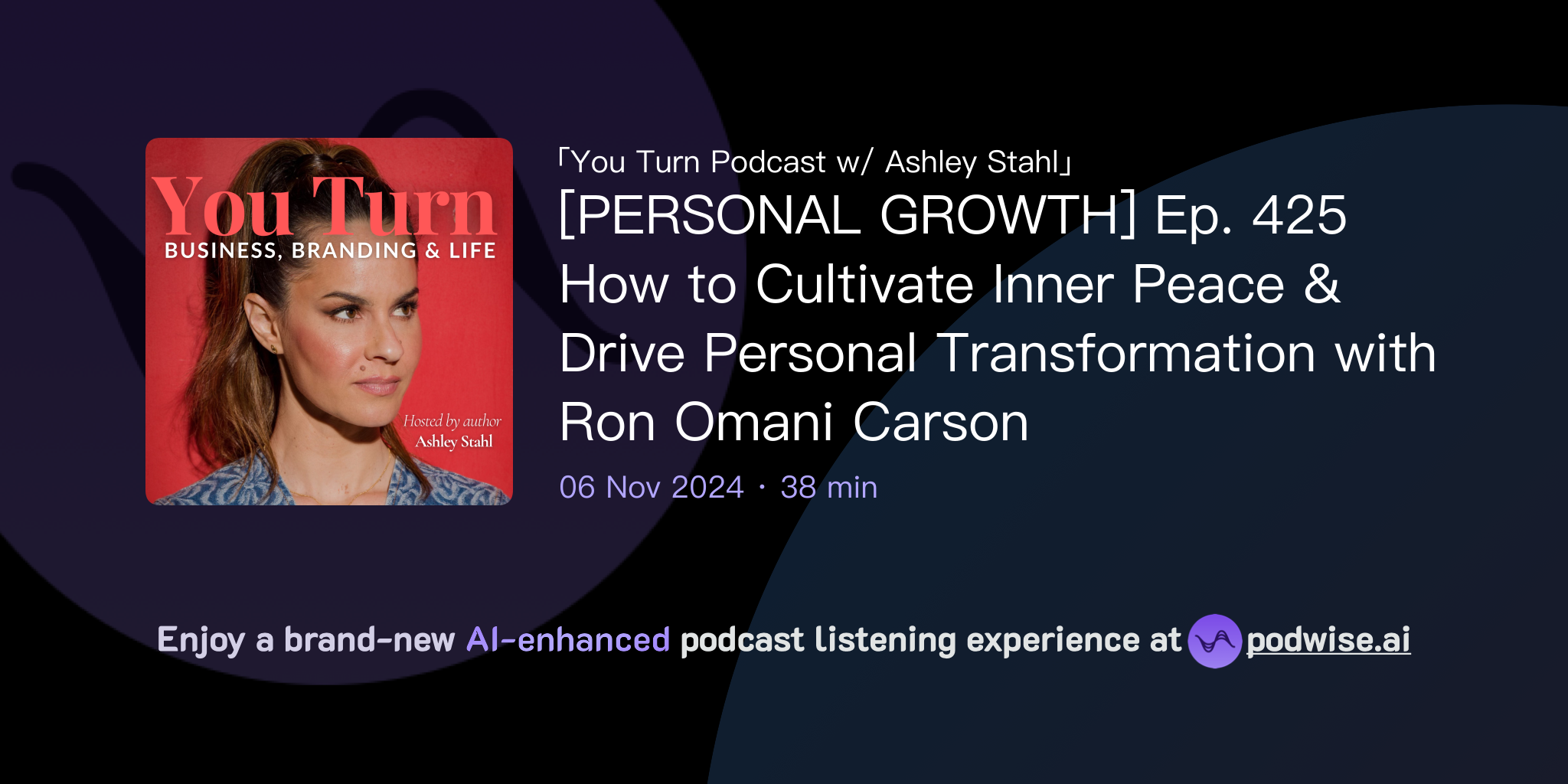 [PERSONAL GROWTH] Ep. 425 How to Cultivate Inner Peace & Drive Personal Transformation with Ron ...