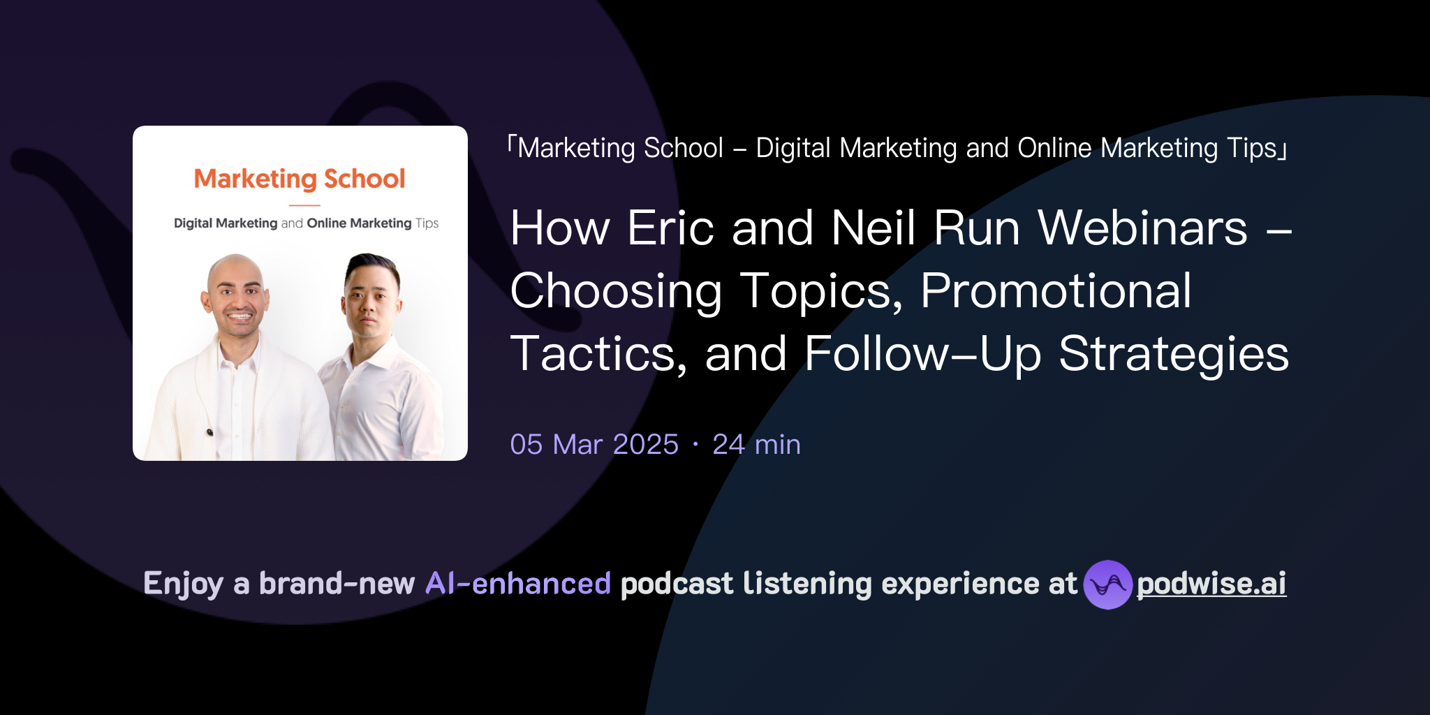 How Eric and Neil Run Webinars - Choosing Topics, Promotional Tactics ...
