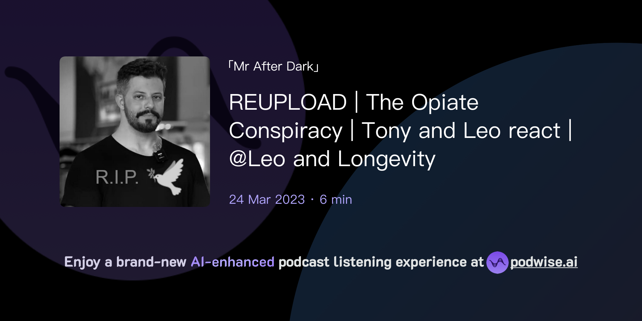 REUPLOAD | The Opiate Conspiracy | Tony and Leo react | @Leo and ...