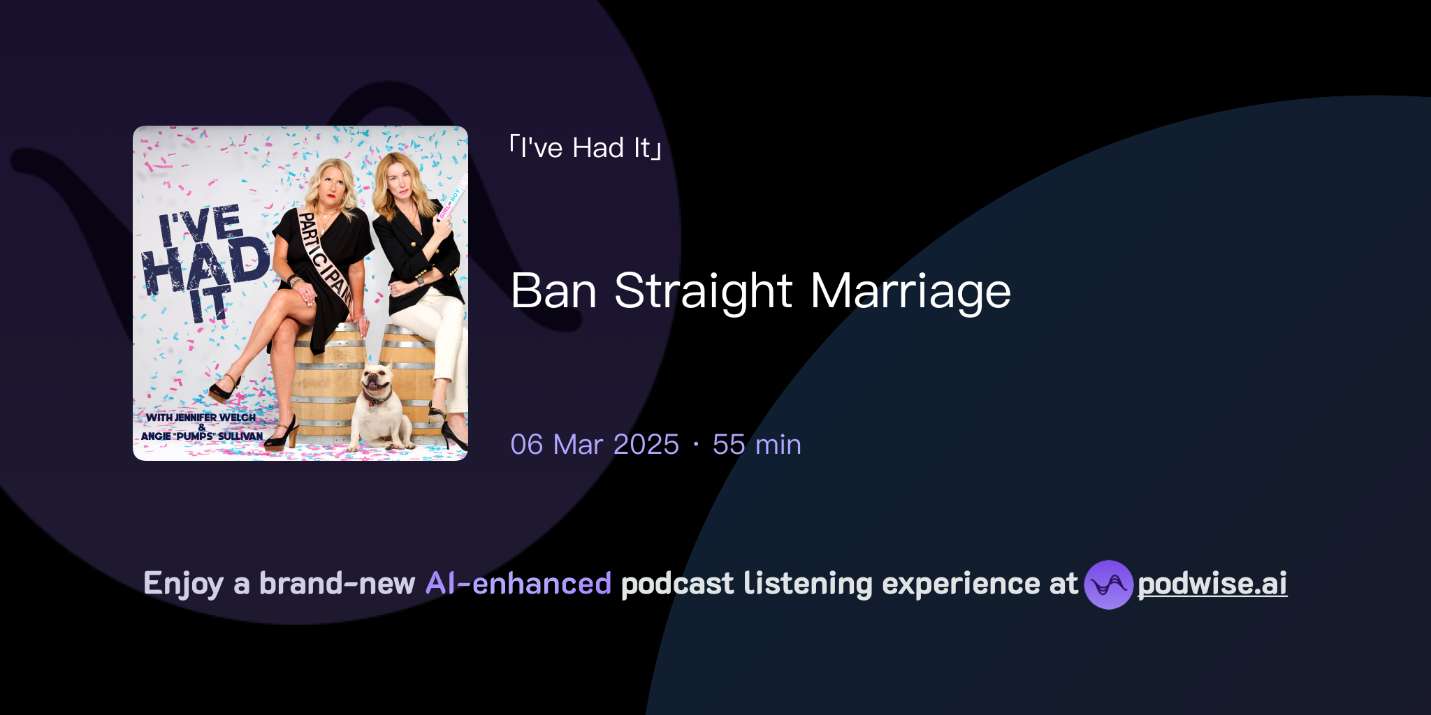 Ban Straight Marriage | I've Had It | Podwise