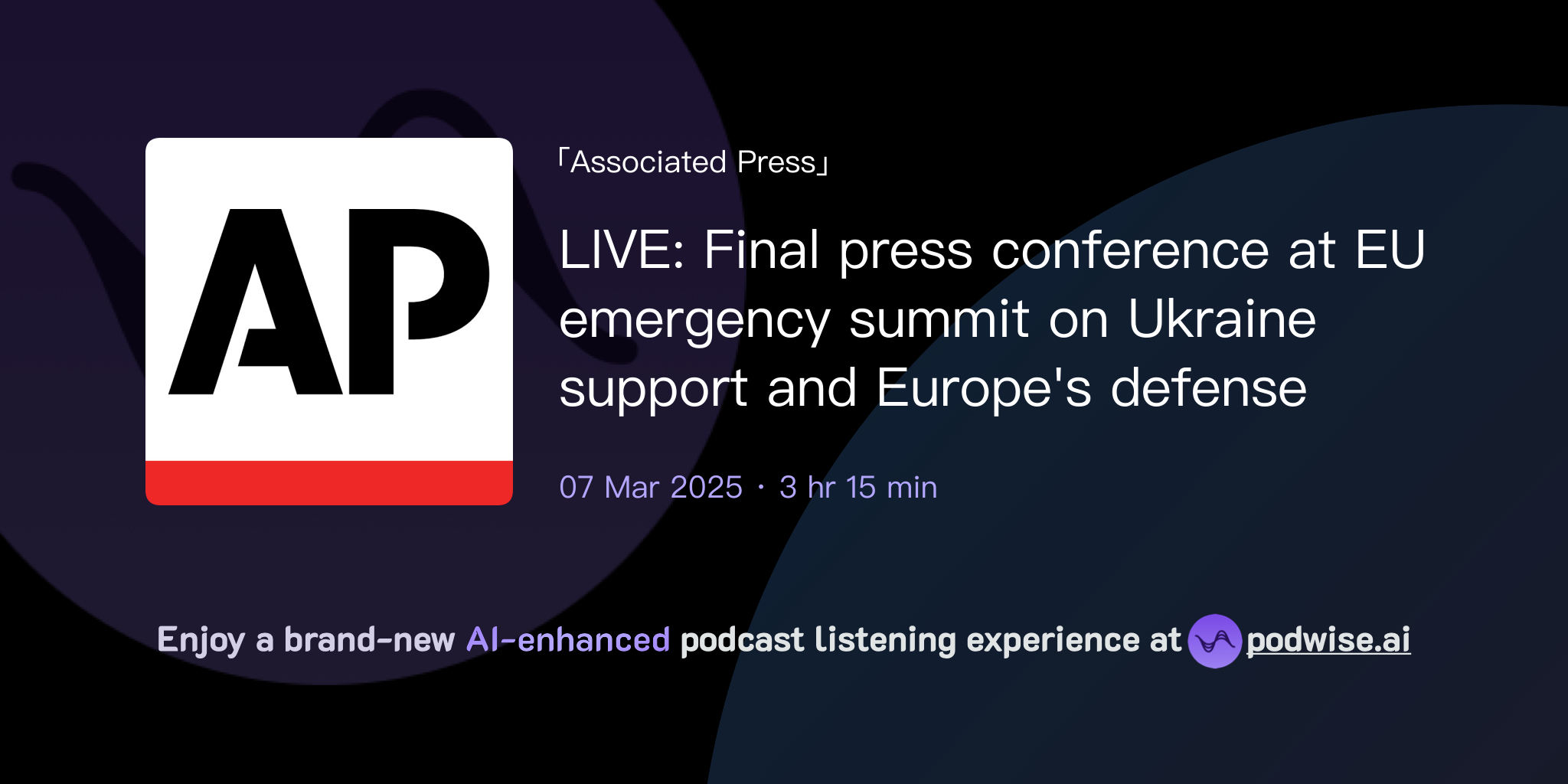 LIVE: Final press conference at EU emergency summit on Ukraine support and Europe's defense ...