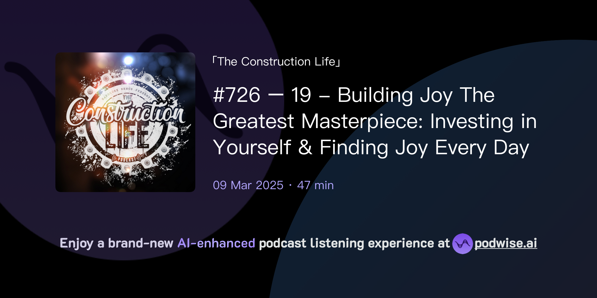#726 – 19 - Building Joy The Greatest Masterpiece: Investing in ...