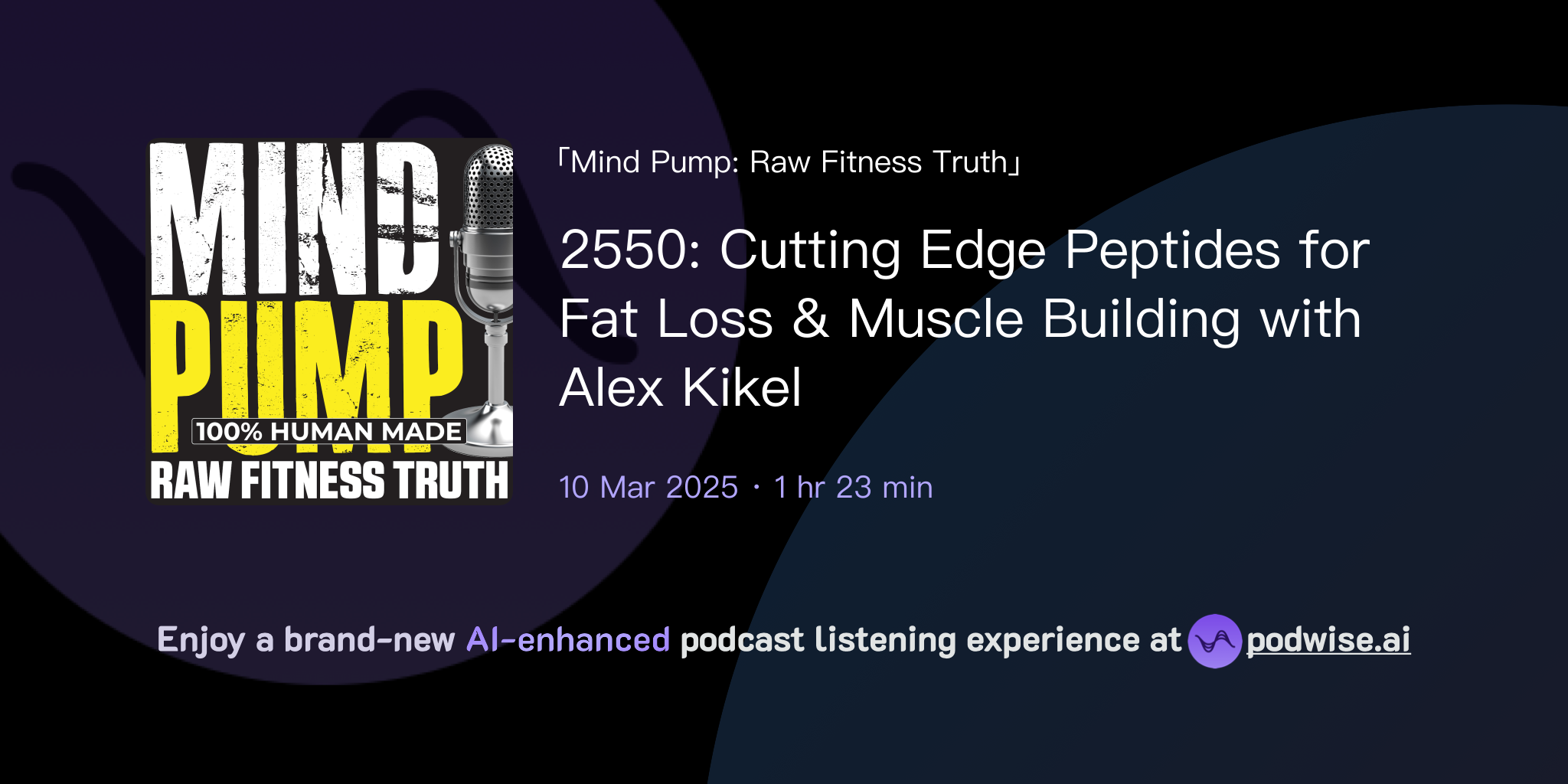 2550: Cutting Edge Peptides for Fat Loss & Muscle Building with Alex ...