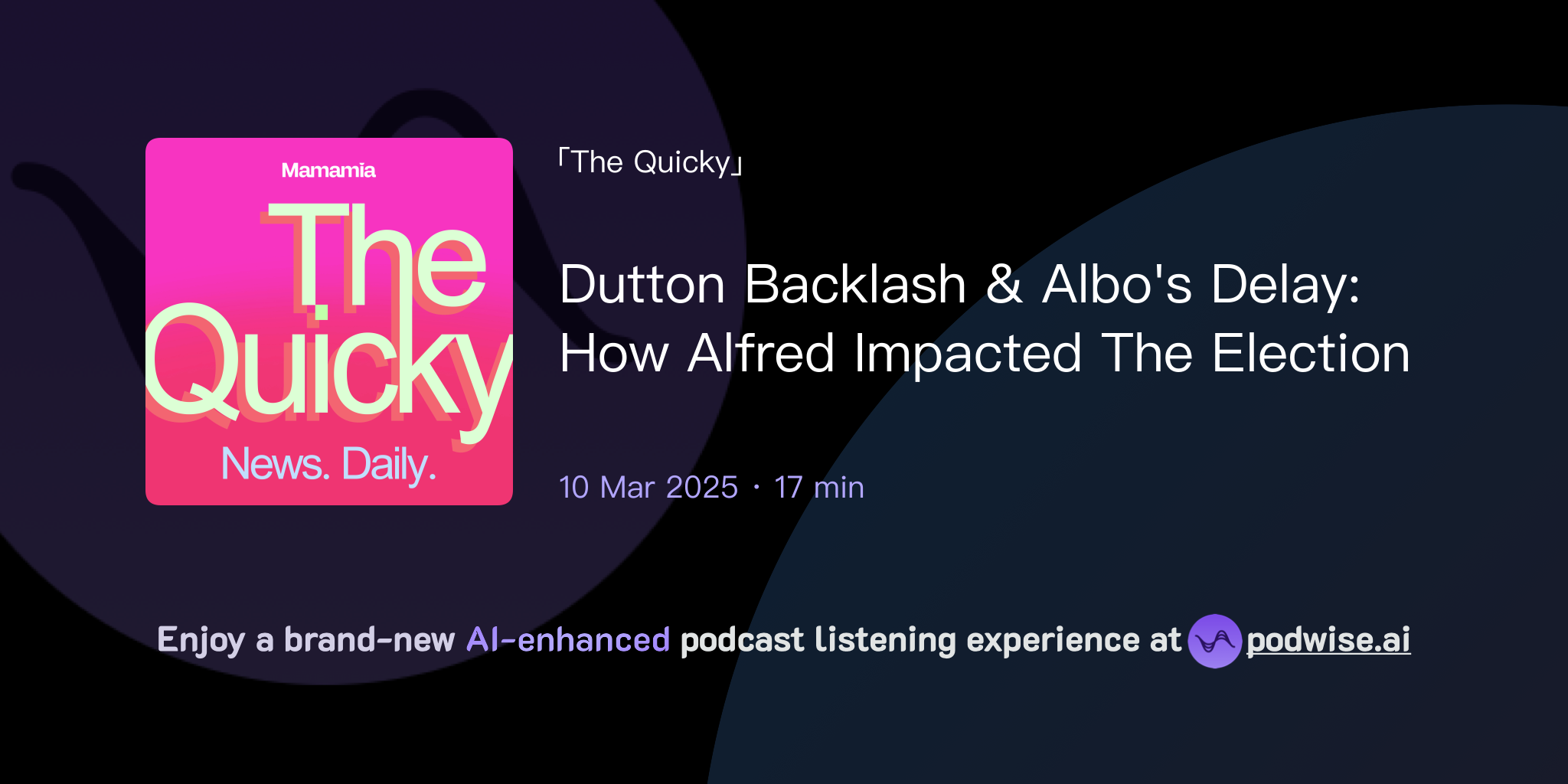 Dutton Backlash & Albo's Delay: How Alfred Impacted The Election | The ...