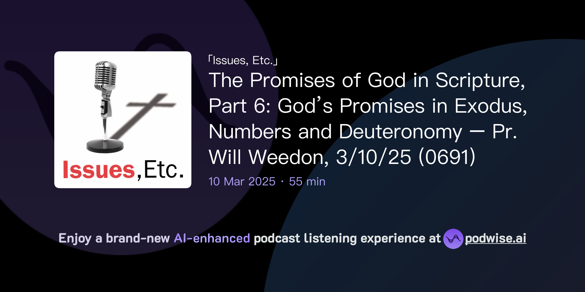 The Promises of God in Scripture, Part 6: God’s Promises in Exodus, Numbers and Deuteronomy – Pr ...