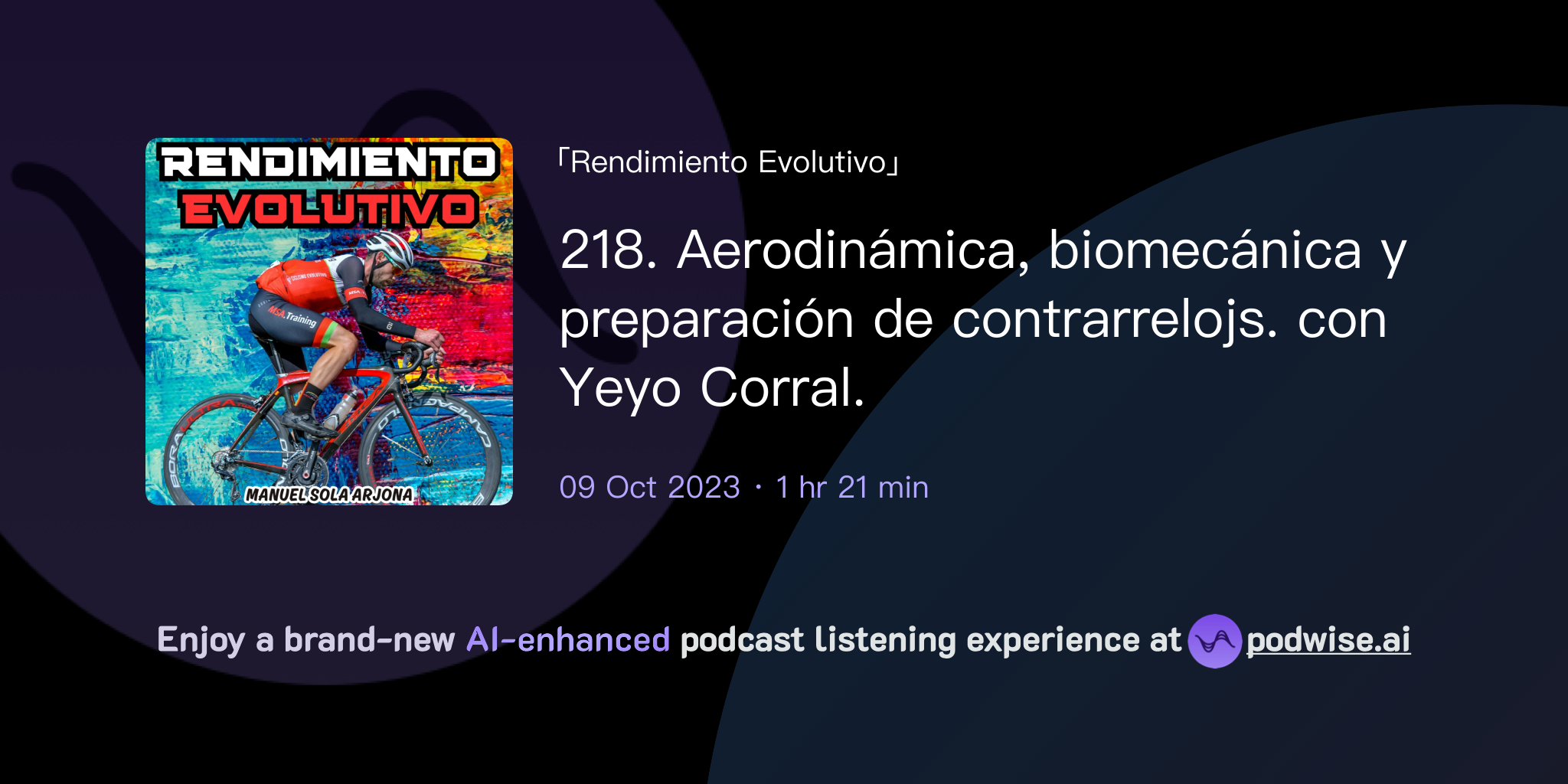 218. Aerodinámica, biomecánica y preparación de contrarrelojs. con Yeyo Corral. | Rendimiento ...