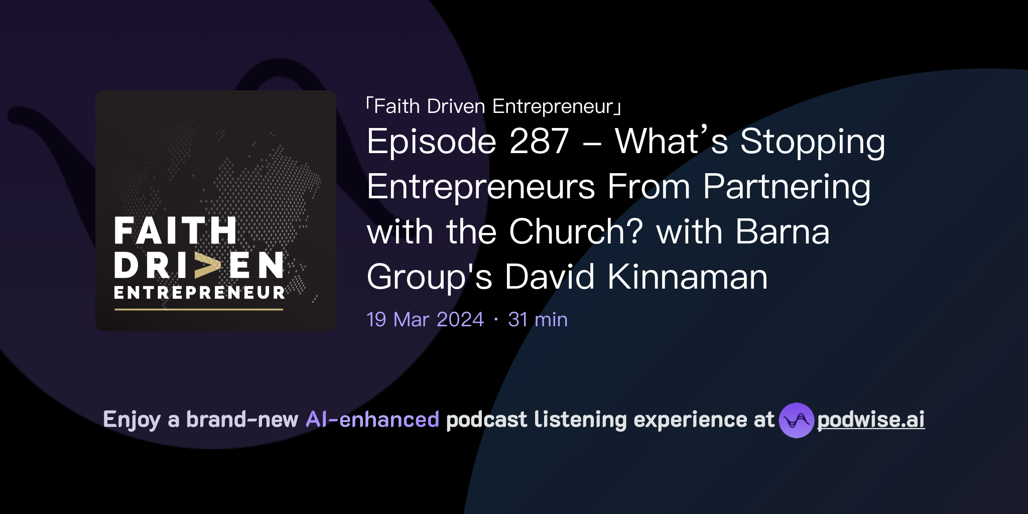 Episode 287 - What’s Stopping Entrepreneurs From Partnering with the Church? with Barna Group's ...