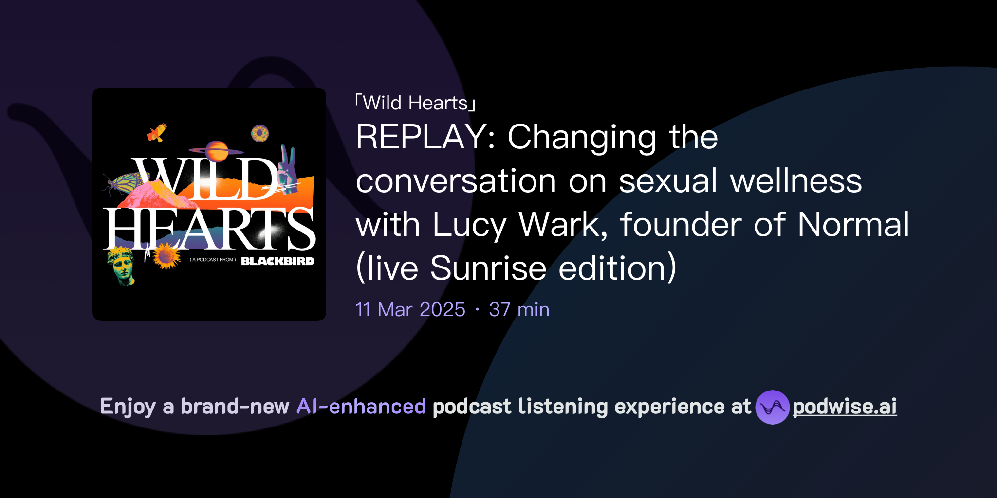 REPLAY: Changing the conversation on sexual wellness with Lucy Wark ...