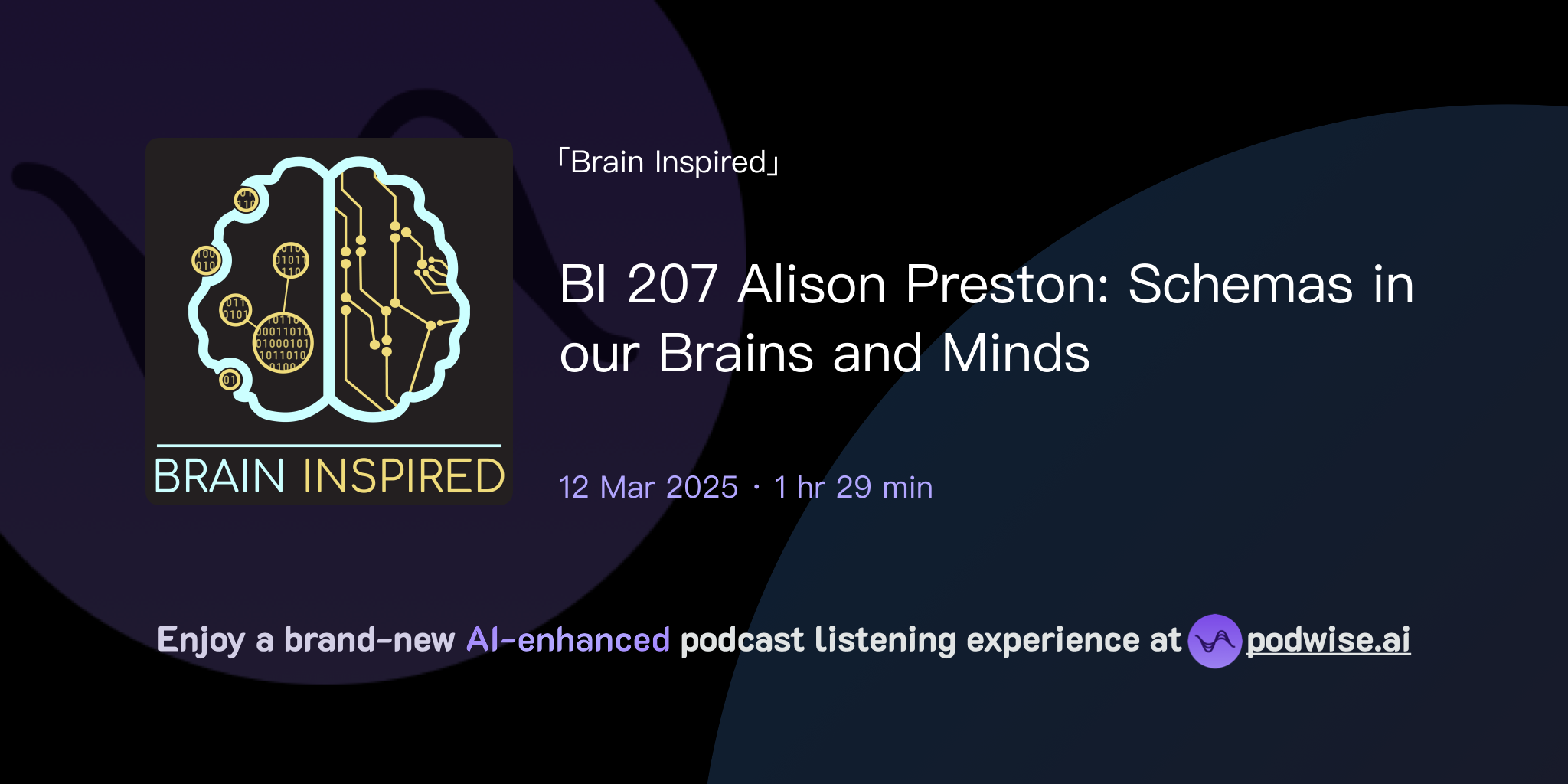 BI 207 Alison Preston: Schemas in our Brains and Minds | Brain Inspired | Podwise