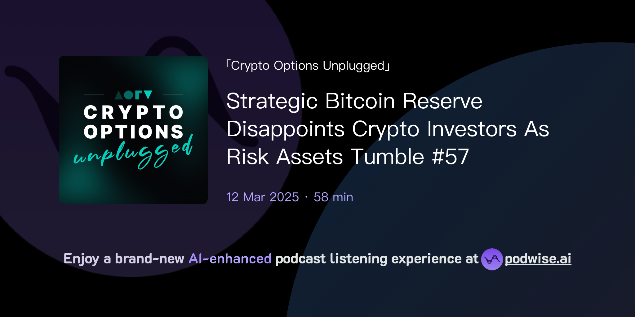 Strategic Bitcoin Reserve Disappoints Crypto Investors As Risk Assets Tumble #57 | Crypto ...