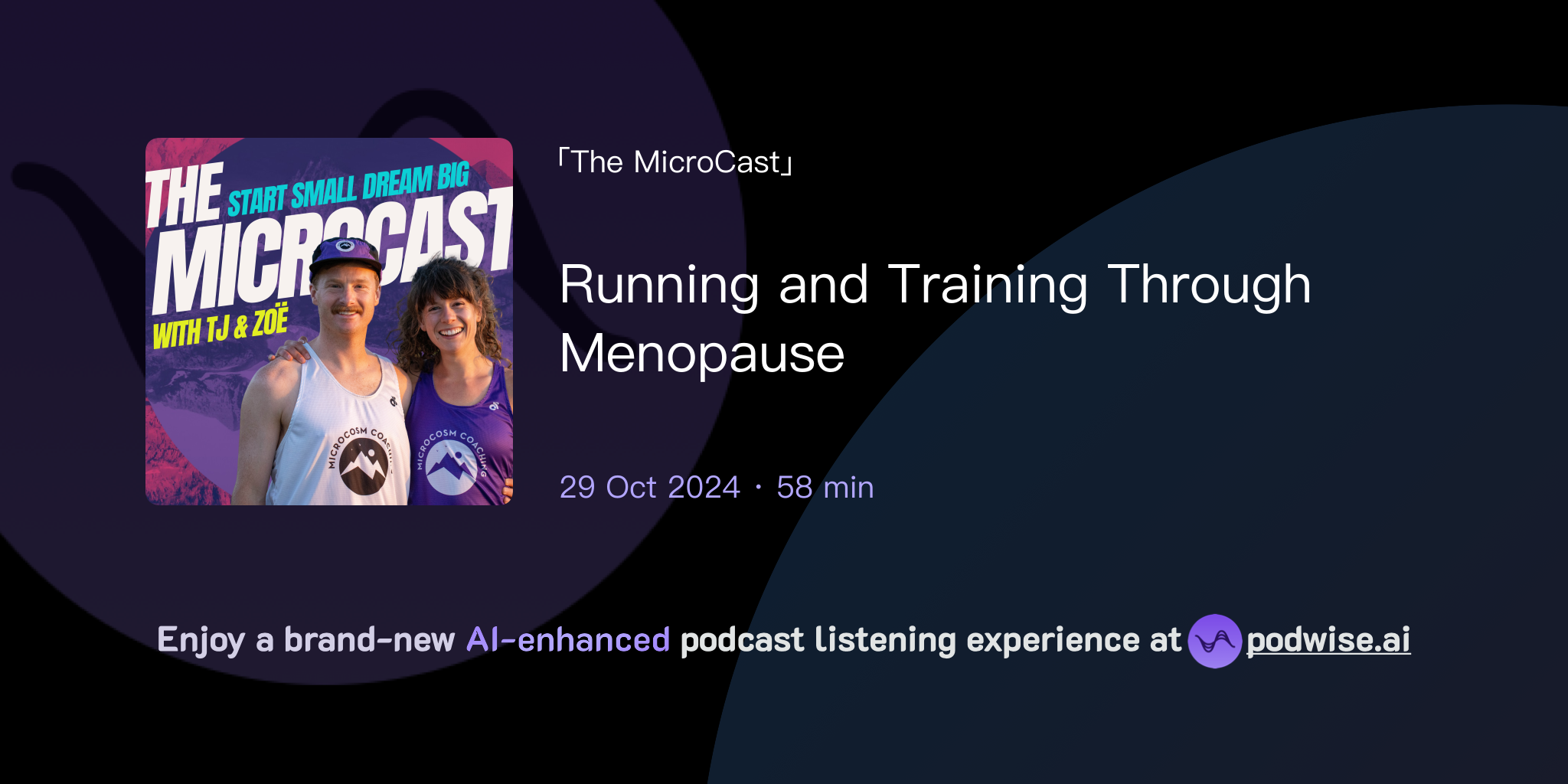 Running and Training Through Menopause | The MicroCast | Podwise