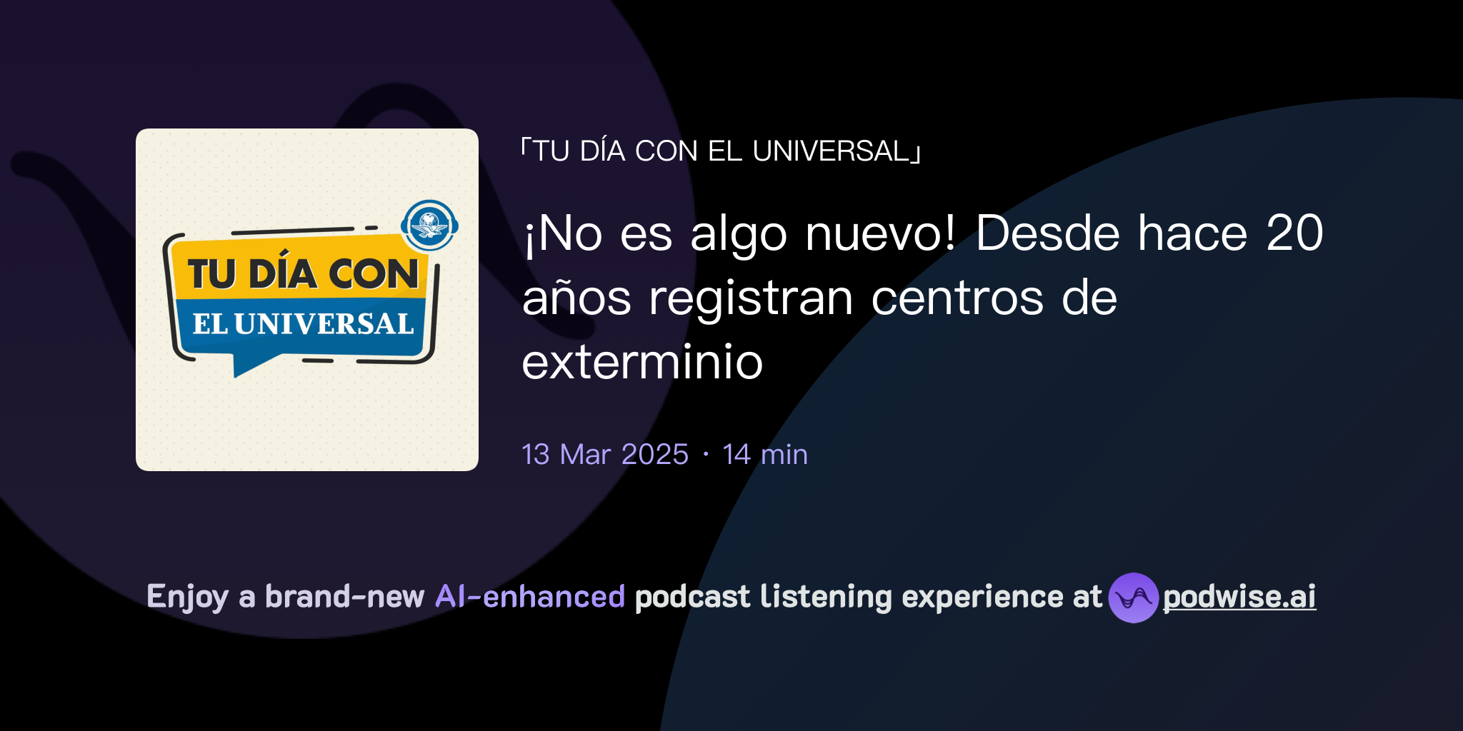 ¡No es algo nuevo! Desde hace 20 años registran centros de exterminio | TU DÍA CON EL UNIVERSAL ...
