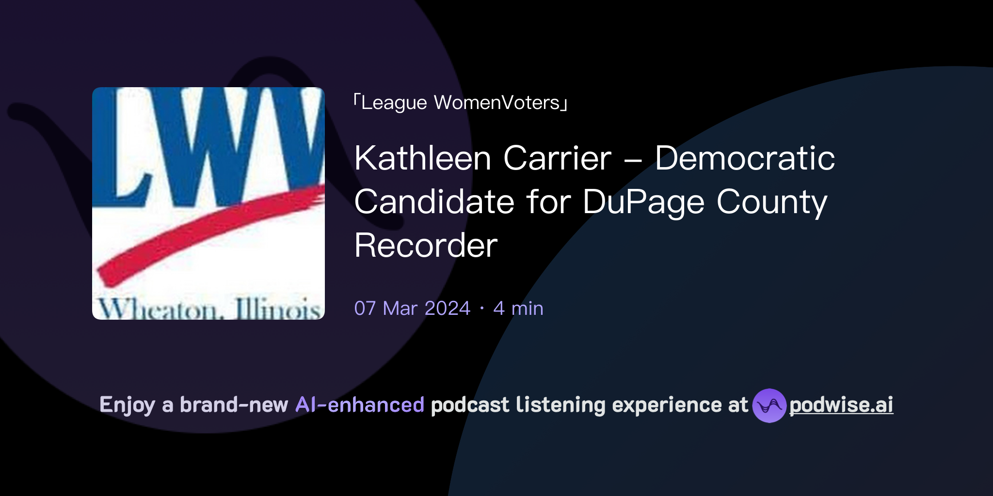 Kathleen Carrier - Democratic Candidate for DuPage County Recorder ...