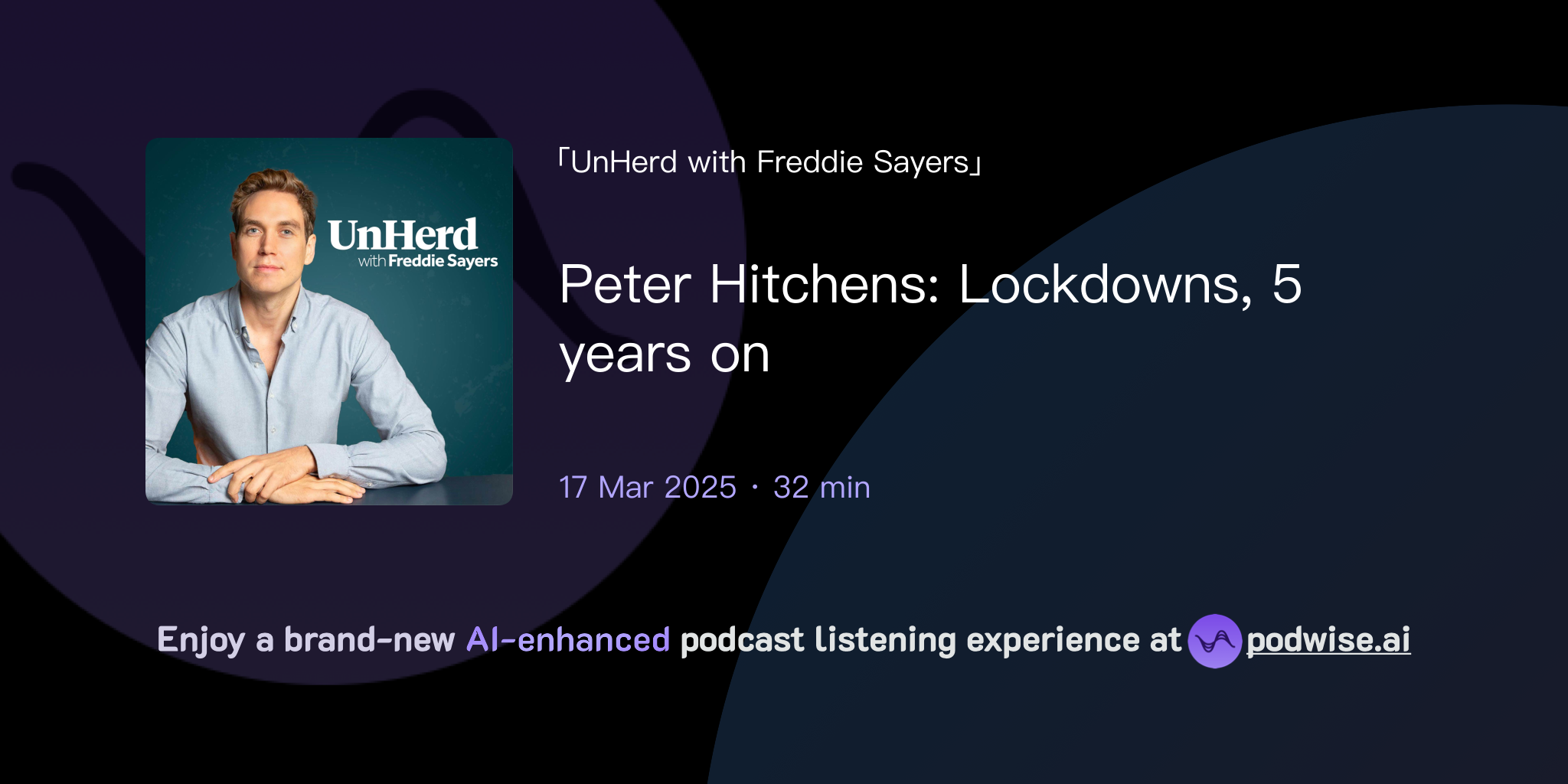 Peter Hitchens: Lockdowns, 5 years on | UnHerd with Freddie Sayers ...