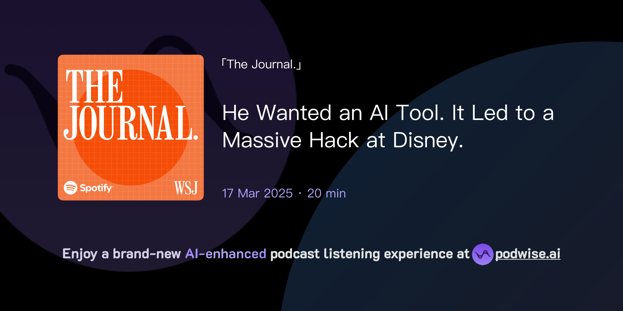 He Wanted an AI Tool. It Led to a Massive Hack at Disney. | The Journal ...