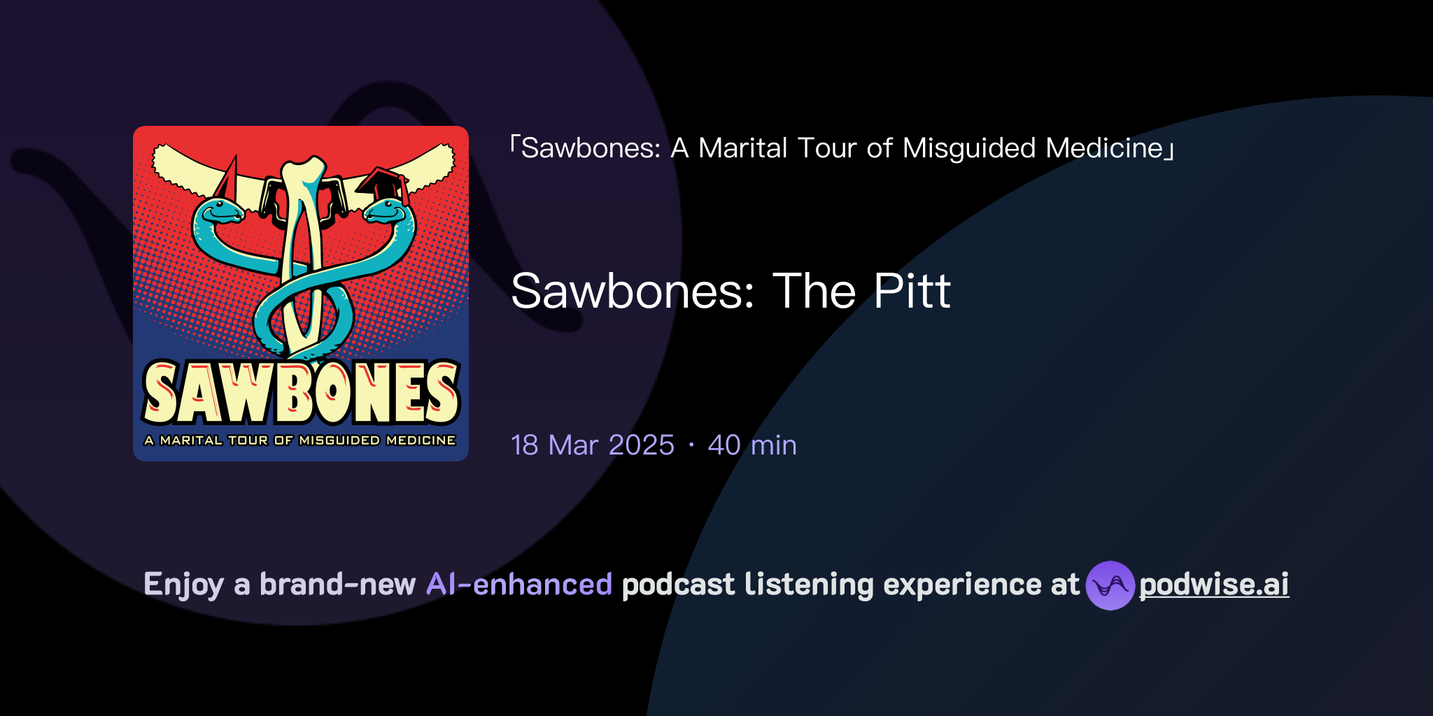 Sawbones: The Pitt | Sawbones: A Marital Tour of Misguided Medicine ...