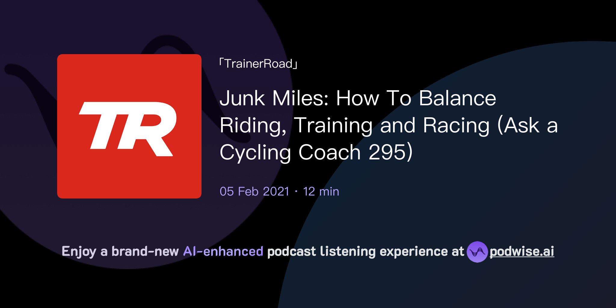 Junk Miles: How To Balance Riding, Training and Racing (Ask a Cycling Coach 295) | TrainerRoad ...