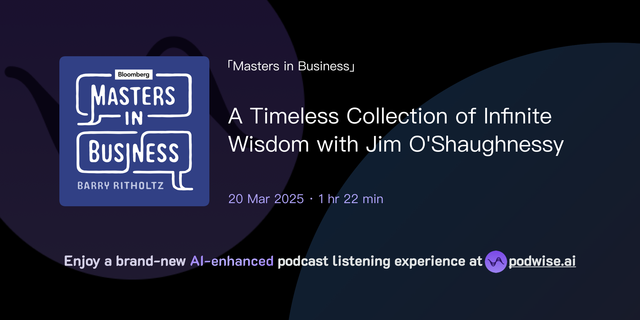 A Timeless Collection of Infinite Wisdom with Jim O'Shaughnessy ...