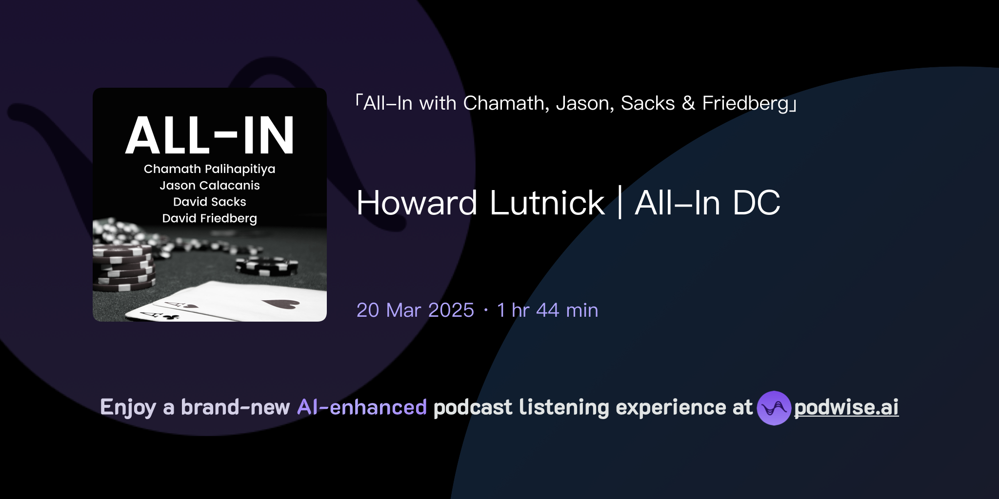 Howard Lutnick | All-In DC | All-In with Chamath, Jason, Sacks ...