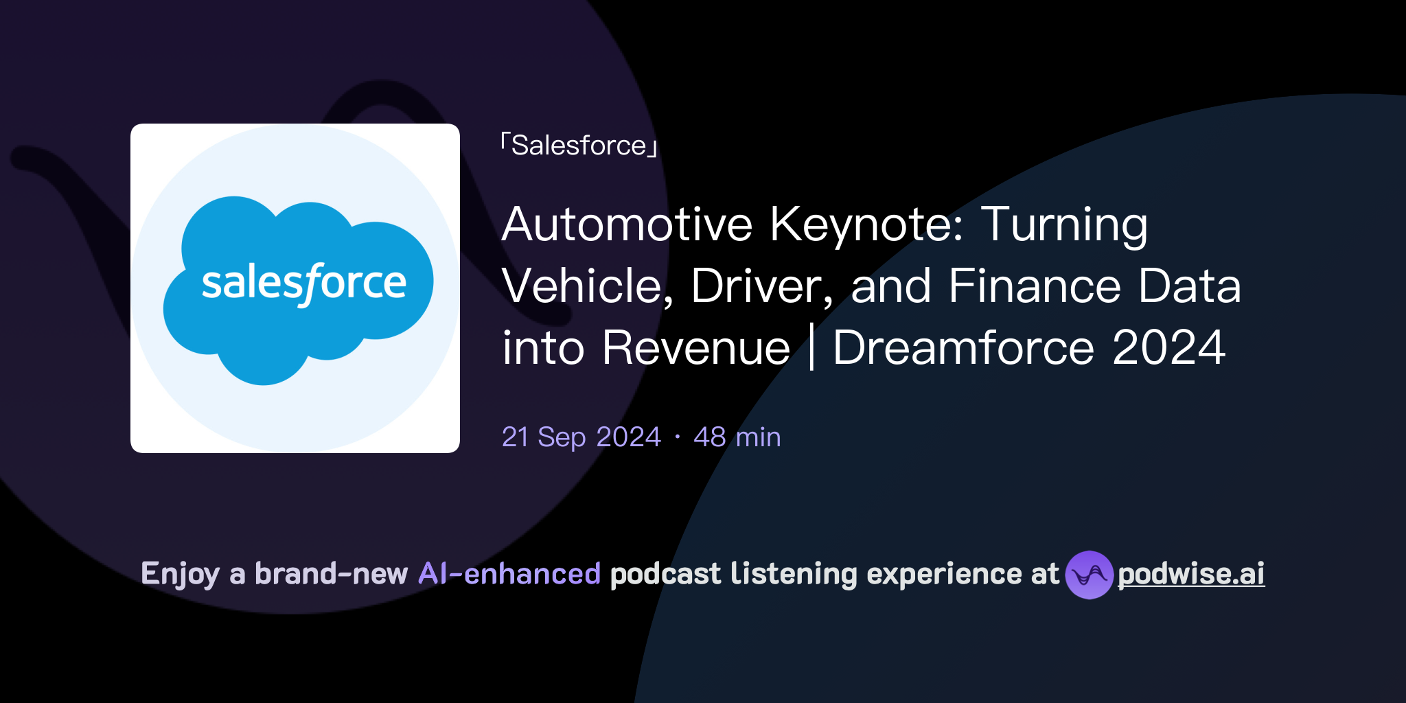 Automotive Keynote: Turning Vehicle, Driver, and Finance Data into Revenue | Dreamforce 2024 ...
