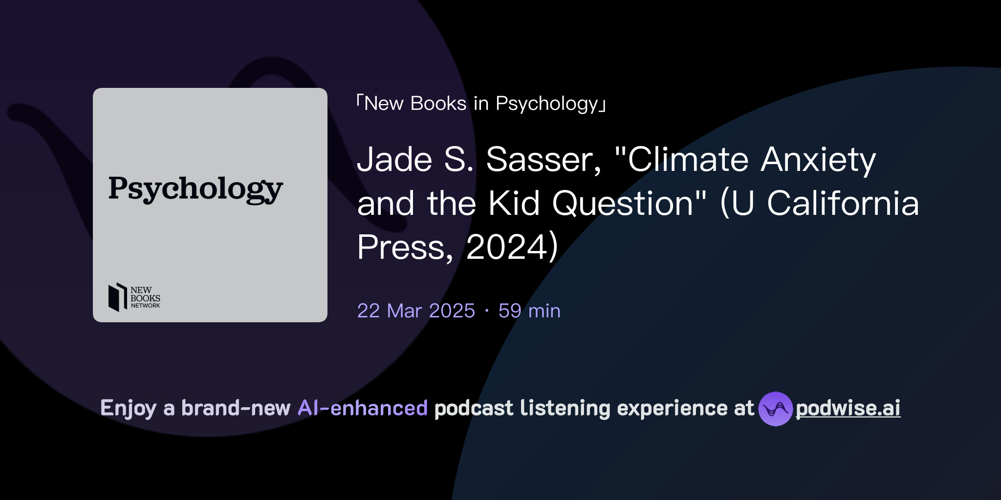 Jade S. Sasser, "Climate Anxiety and the Kid Question" (U California ...