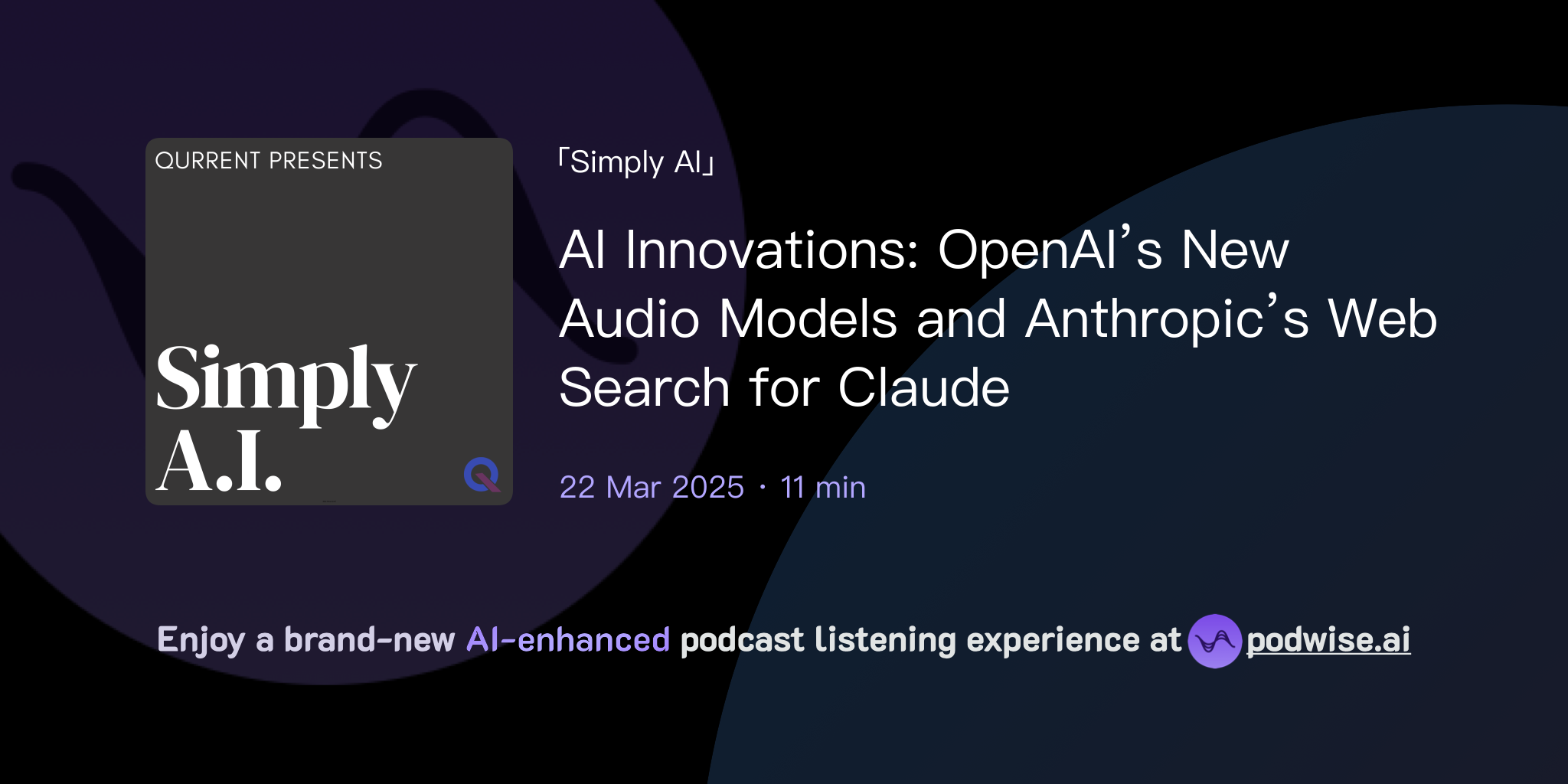 AI Innovations: OpenAI’s New Audio Models and Anthropic’s Web Search for Claude | Simply AI ...