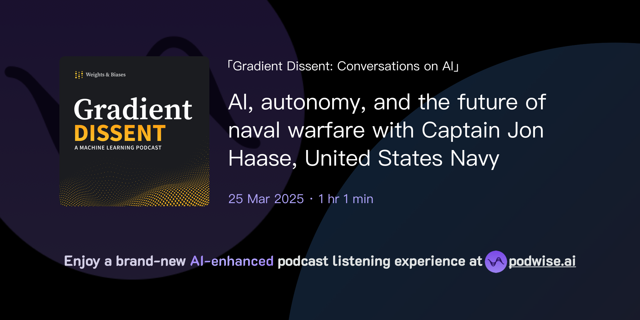 AI, autonomy, and the future of naval warfare with Captain Jon Haase ...