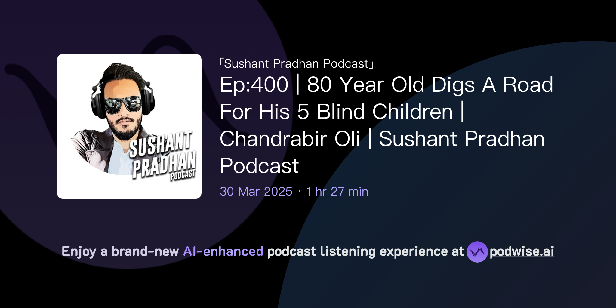 Ep:400 | 80 Year Old Digs A Road For His 5 Blind Children | Chandrabir Oli | Sushant Pradhan ...