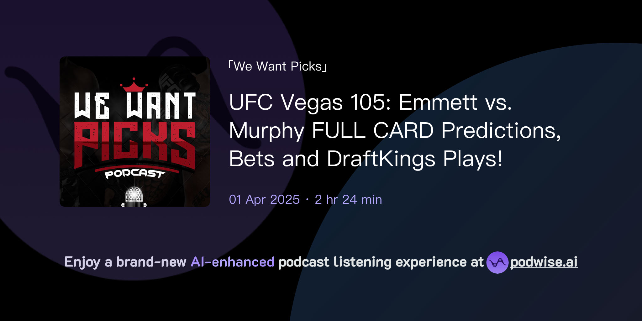 UFC Vegas 105: Emmett vs. Murphy FULL CARD Predictions, Bets and ...