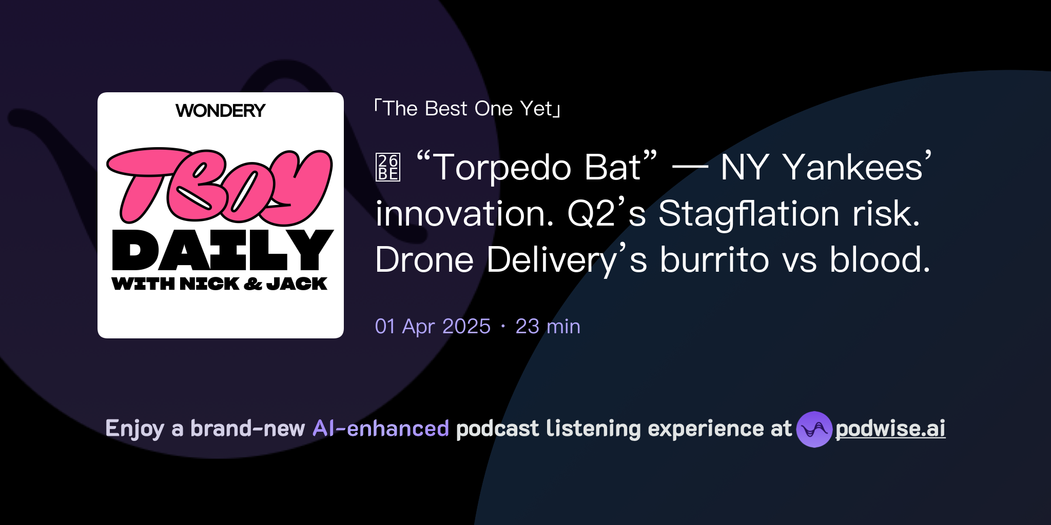 ⚾ “Torpedo Bat” — NY Yankees’ innovation. Q2’s Stagflation risk. Drone ...