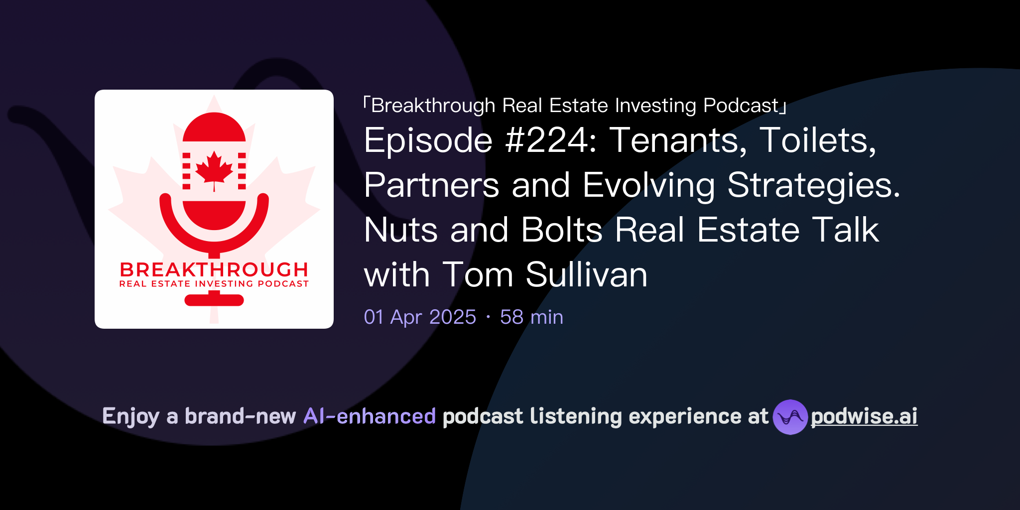 Episode #224: Tenants, Toilets, Partners and Evolving Strategies. Nuts and Bolts Real Estate ...