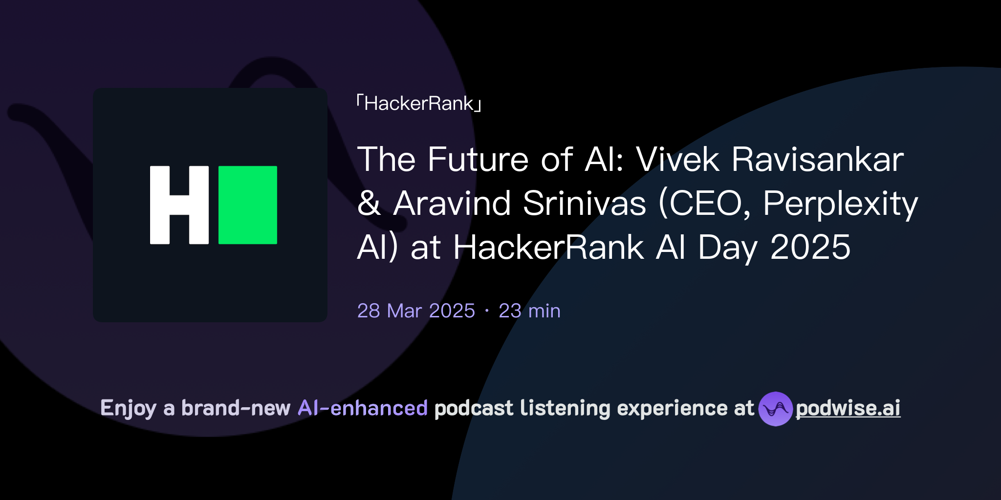 The Future of AI: Vivek Ravisankar & Aravind Srinivas (CEO, Perplexity AI) at HackerRank AI Day ...