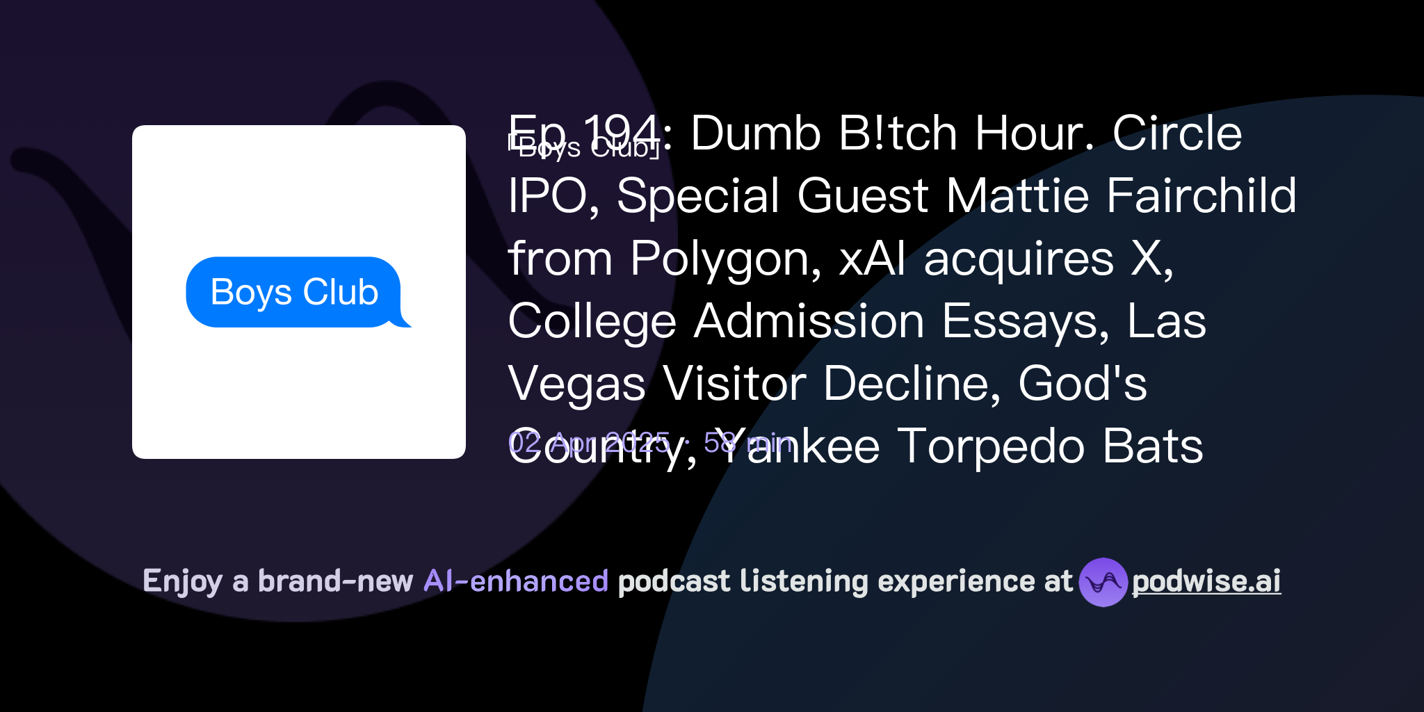 Ep 194: Dumb B!tch Hour. Circle IPO, Special Guest Mattie Fairchild from Polygon, xAI acquires X ...