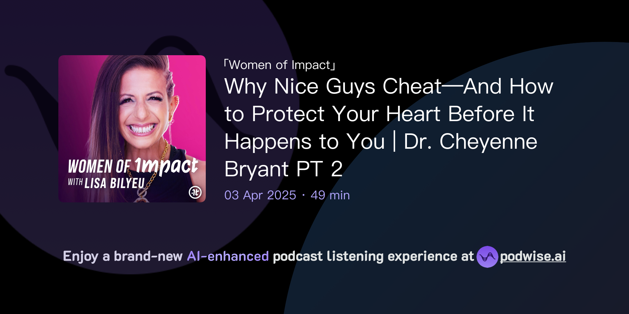 Why Nice Guys Cheat—And How to Protect Your Heart Before It Happens to You | Dr. Cheyenne Bryant ...