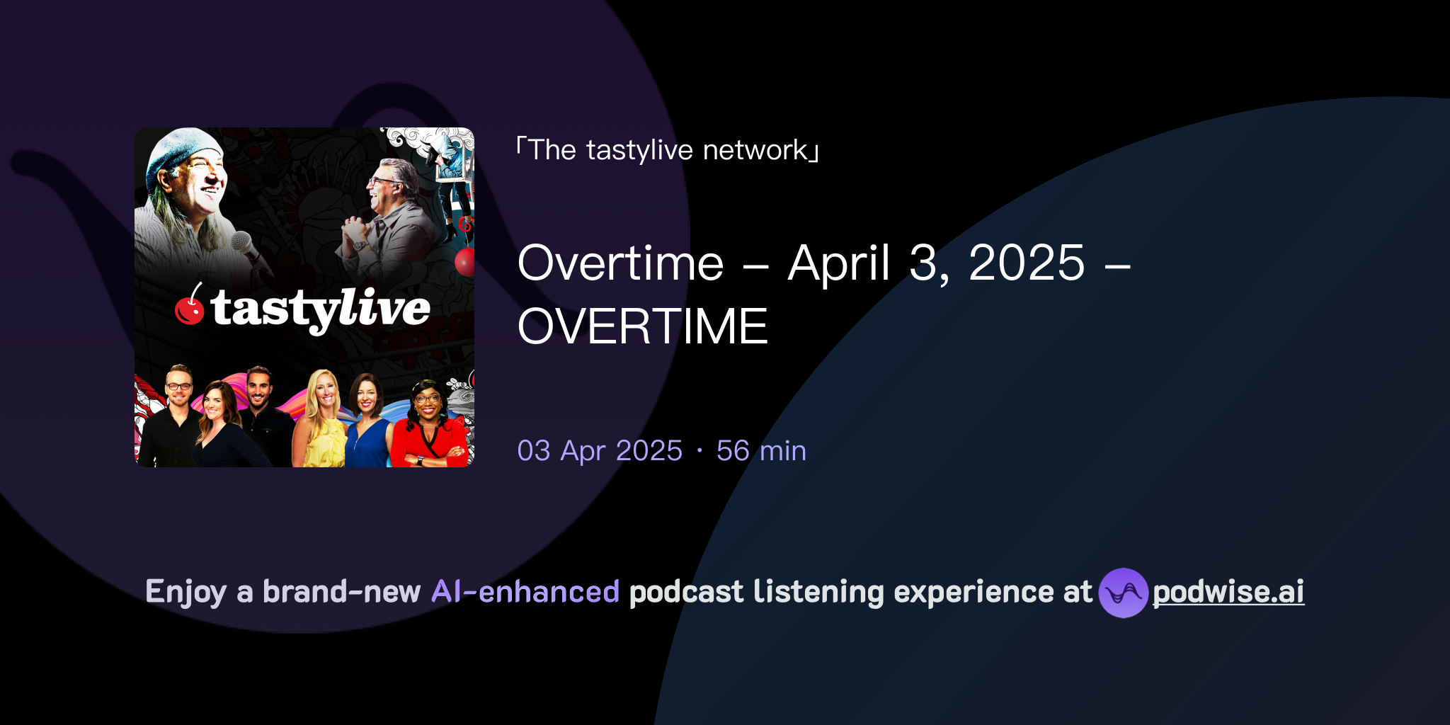 Overtime - April 3, 2025 - OVERTIME | The tastylive network | Podwise